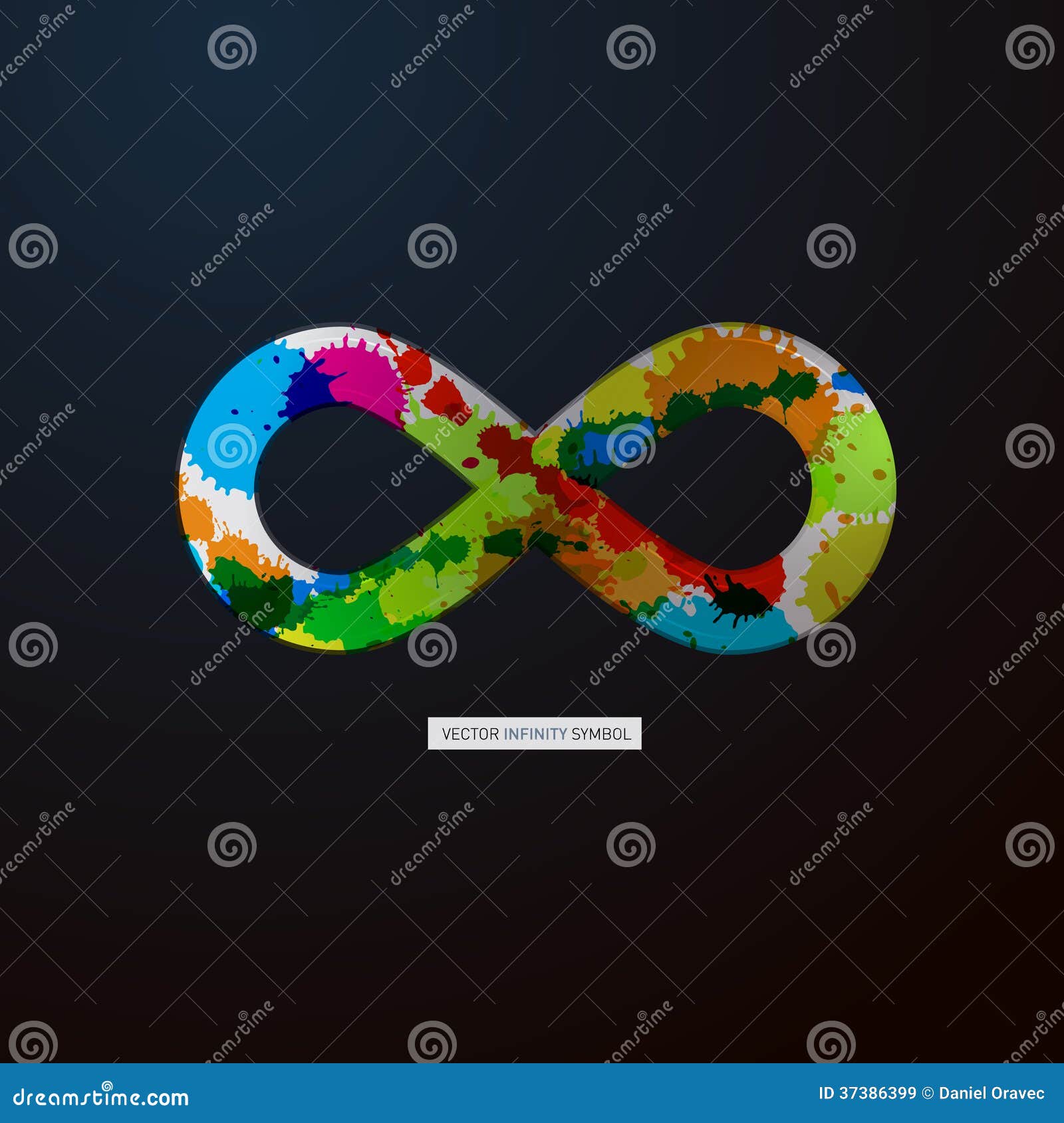 Abstract infinity symbol stock vector. Illustration of illusion - 37386399