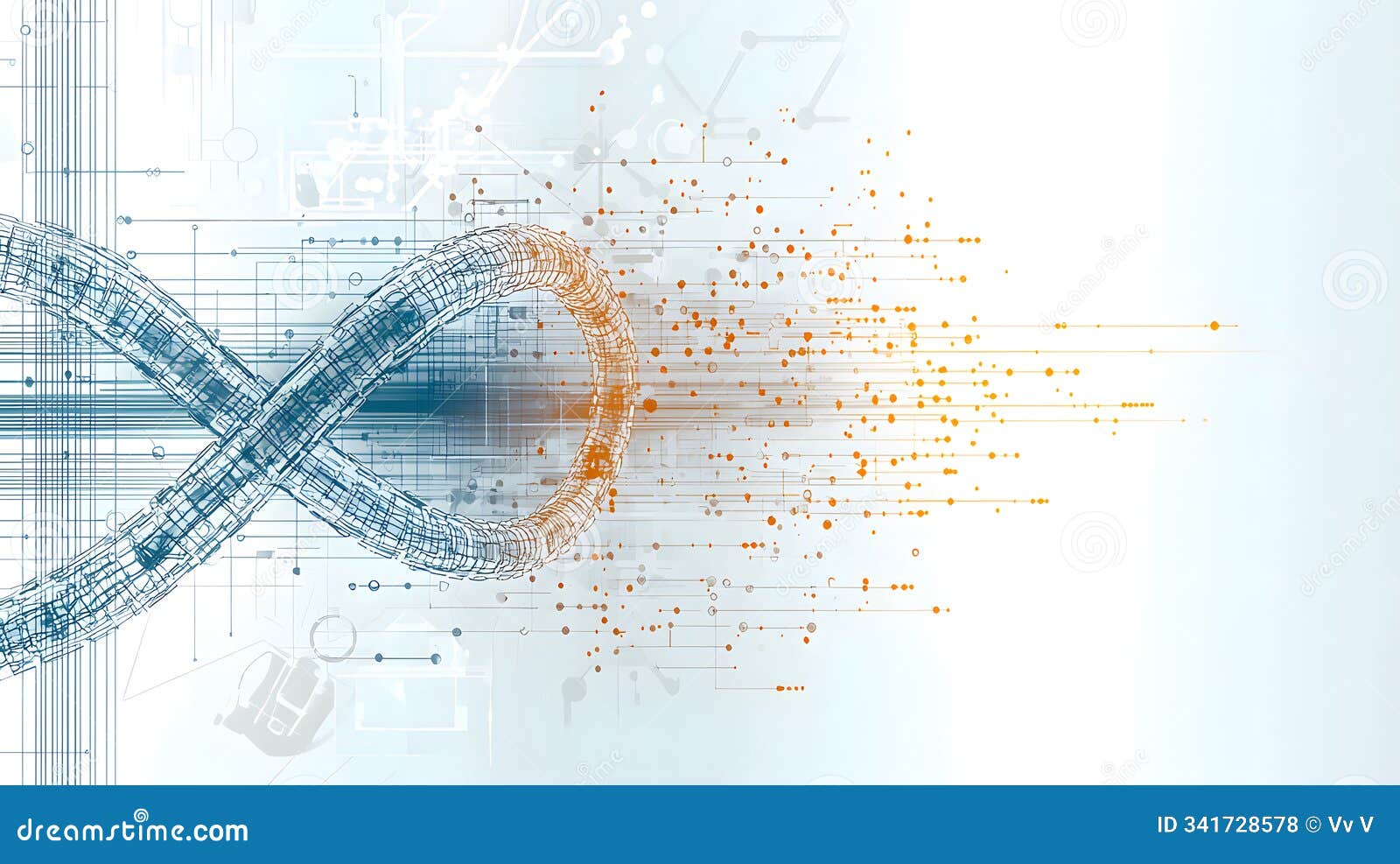 Abstract Infinity Symbol with Digital Elements Stock Photo - Image of ...