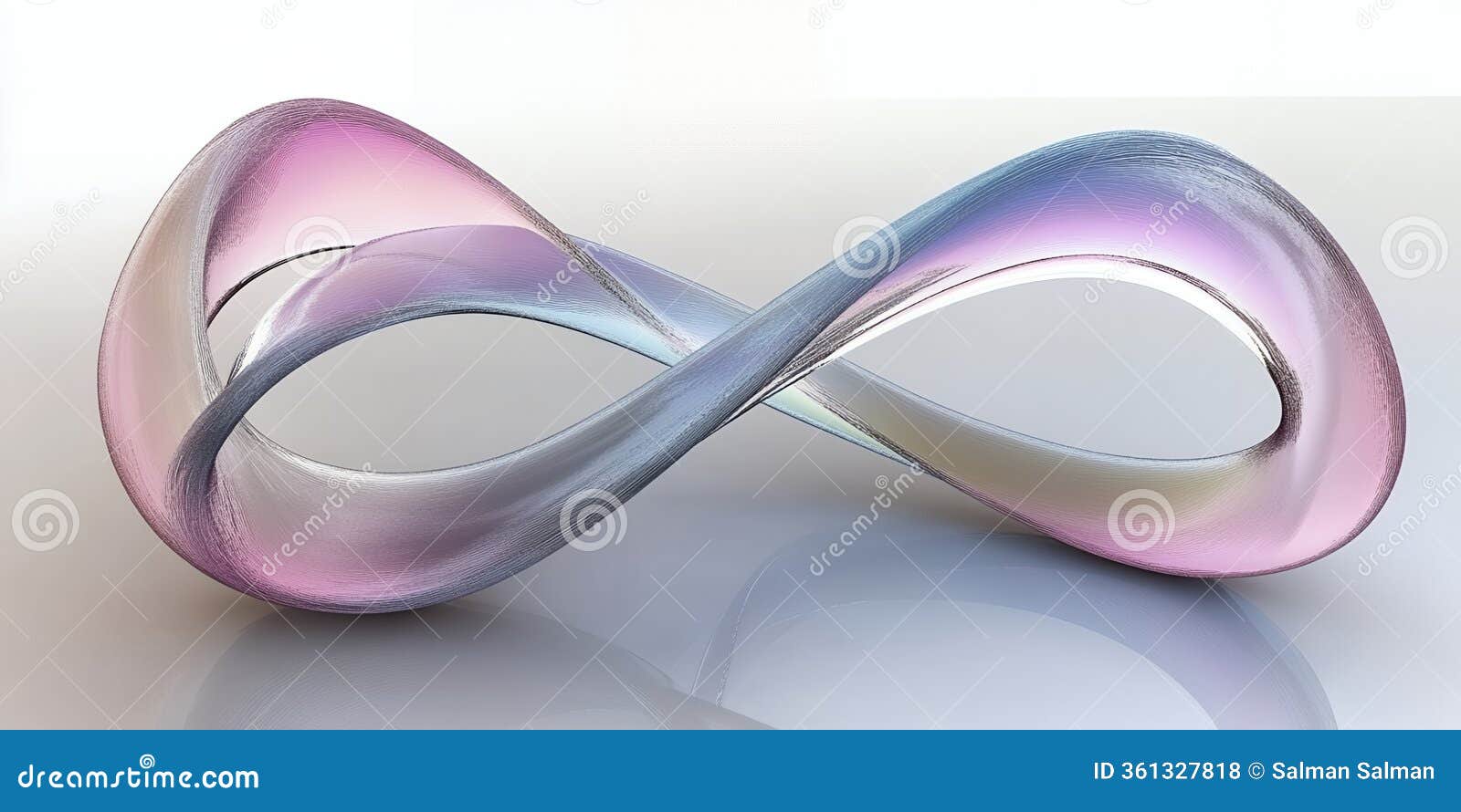 Abstract Infinity Symbol Elegant Pastel Swirling Design 3D Render Stock ...
