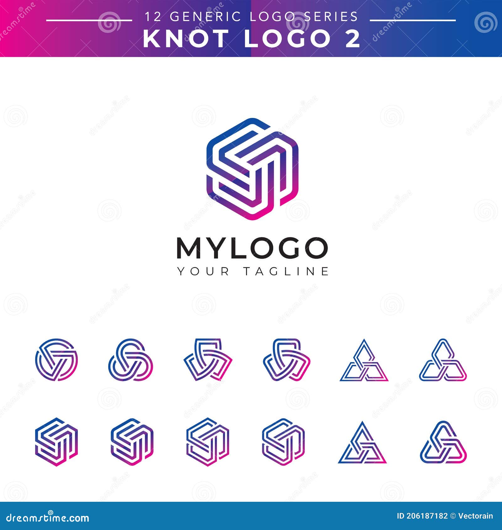 12 Generic Logo Series: Infinity Knot Logo Template 2 Stock Vector ...