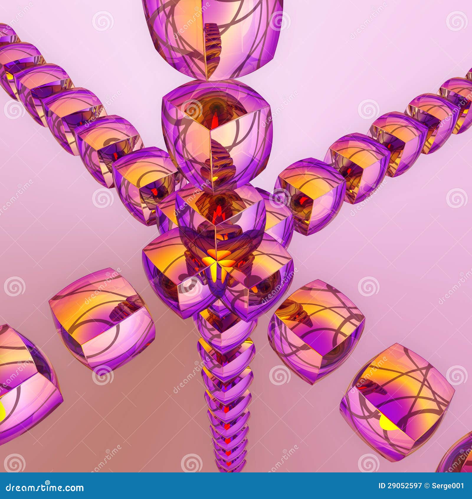 Abstract Inflated Multicolored Cubes Stock Illustration - Illustration ...