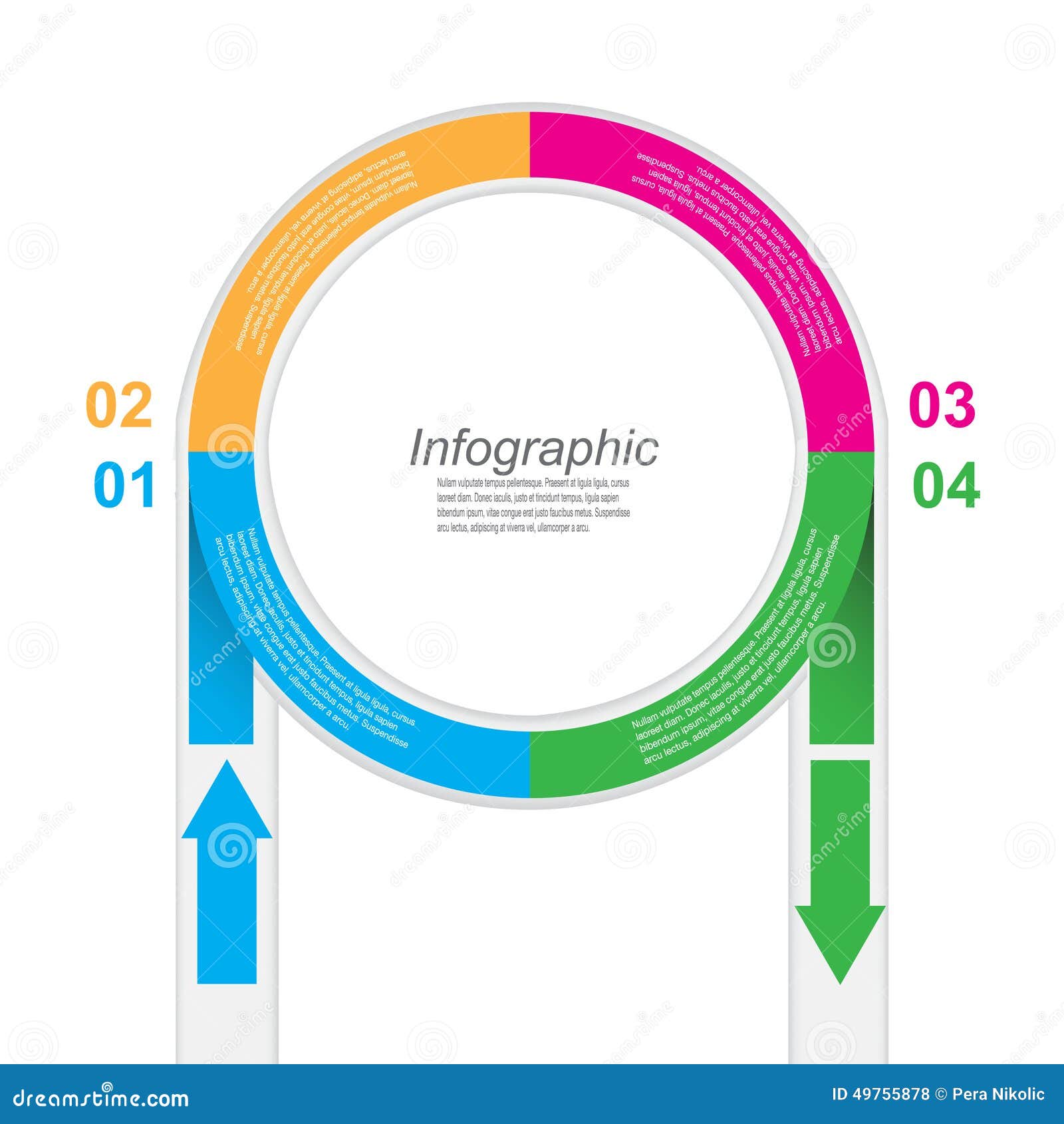 Abstract Info-graphic in a Circle Shape. Stock Vector - Illustration of ...