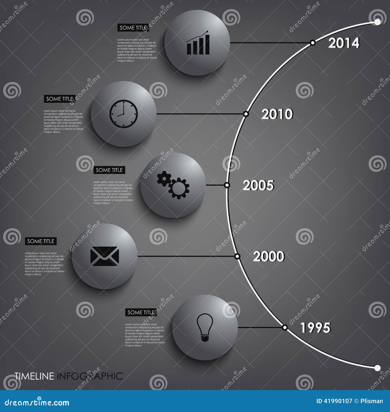 Abstract Info Graphic Time Line Round Element Temp Stock Vector ...
