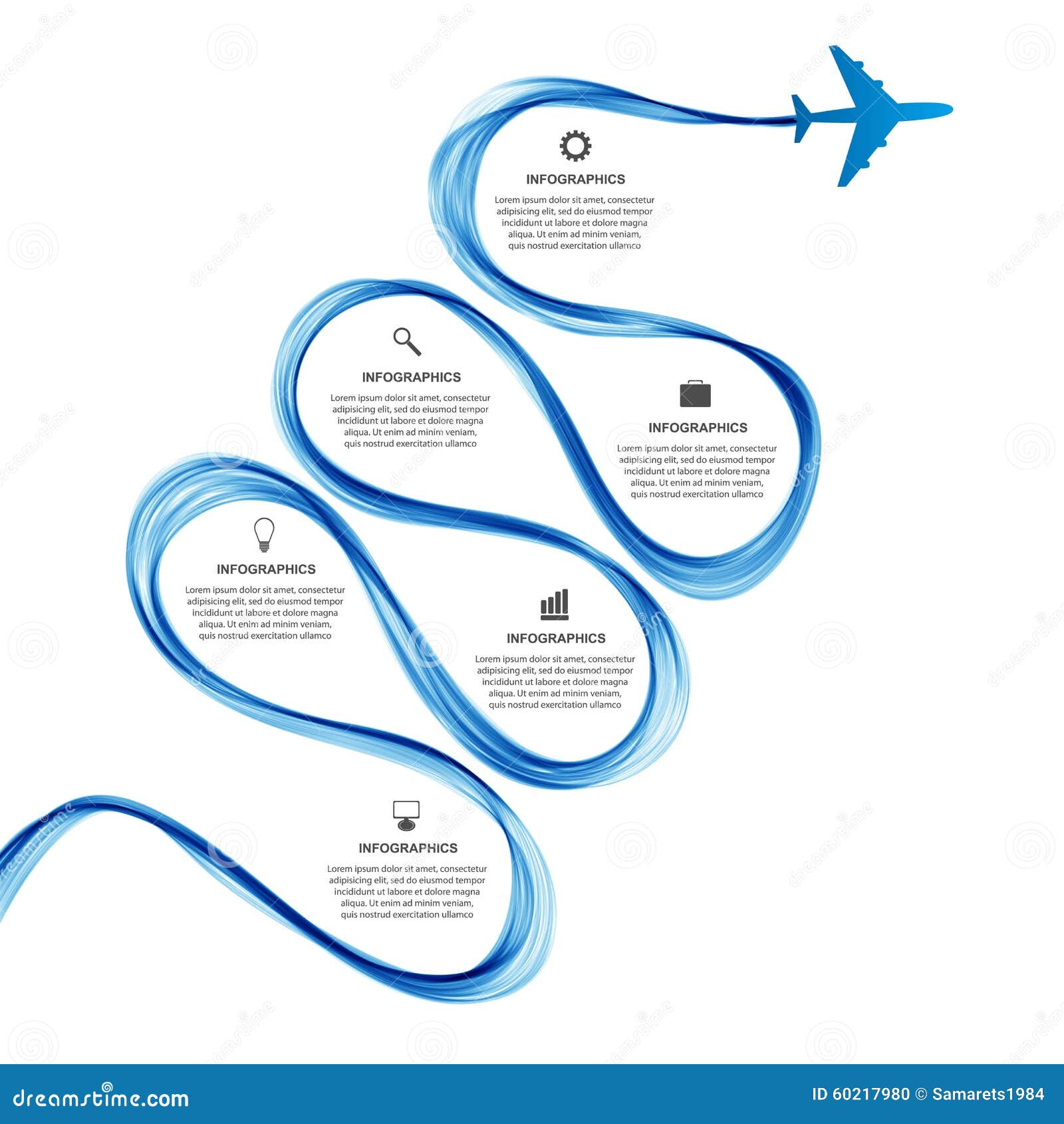 Infographic Airplane Connections Network Concept Design Cartoon Vector ...