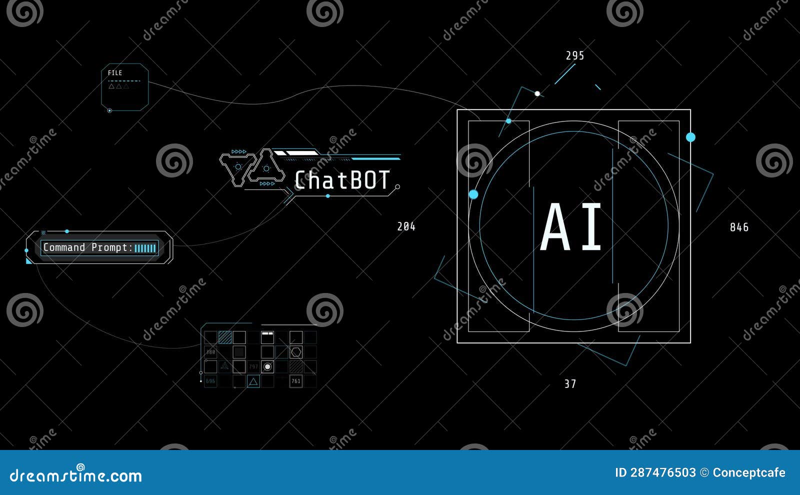 Abstract Infographic Animation about Generative AI Technology. Stock ...