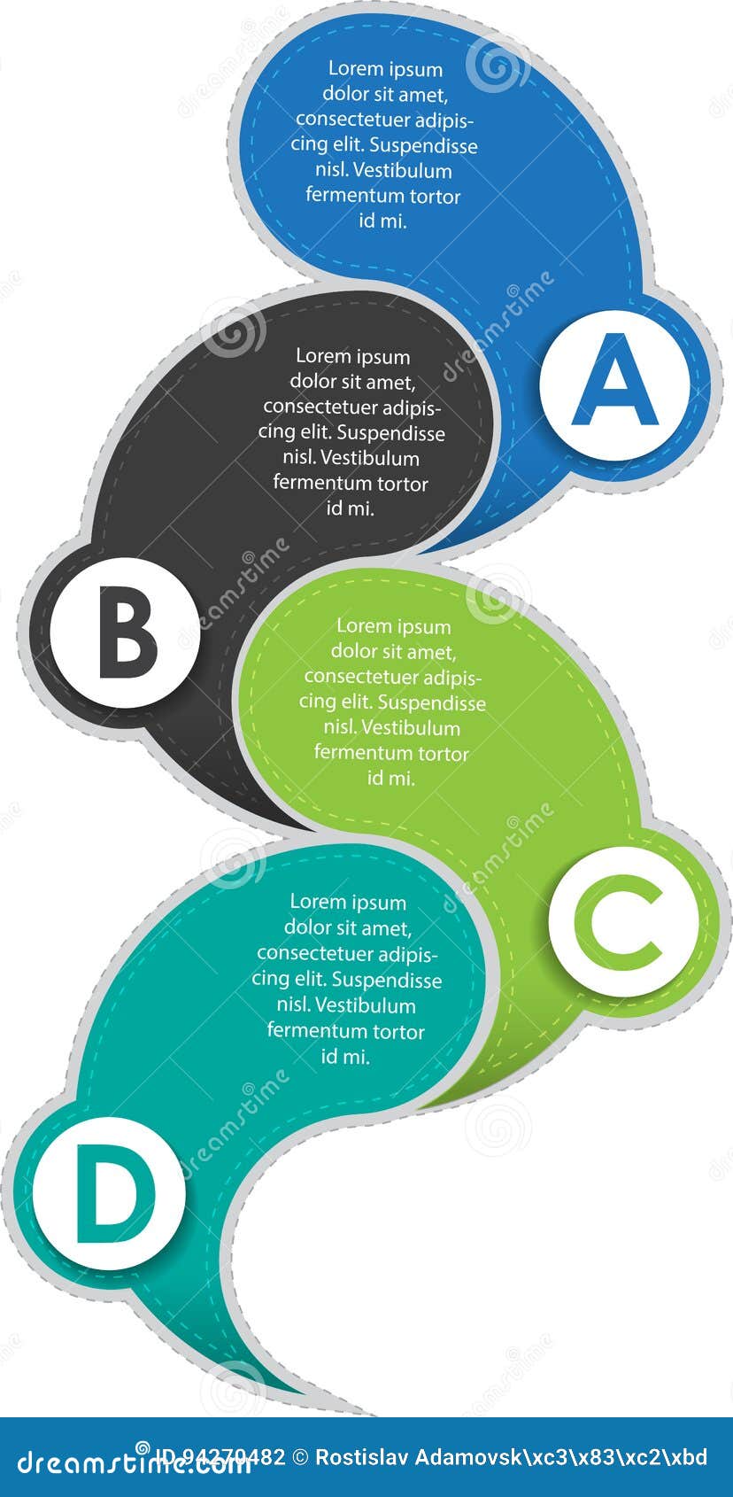 Abstract Infographic Background with ABCD Steps Stock Vector ...