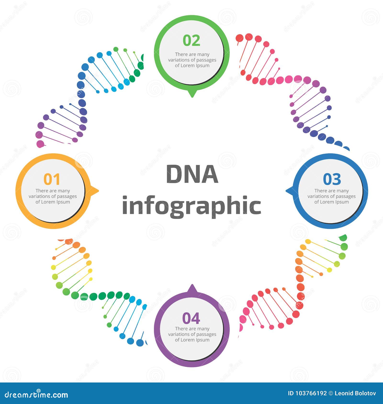 Abstract infographic DNA stock vector. Illustration of flat - 103766192