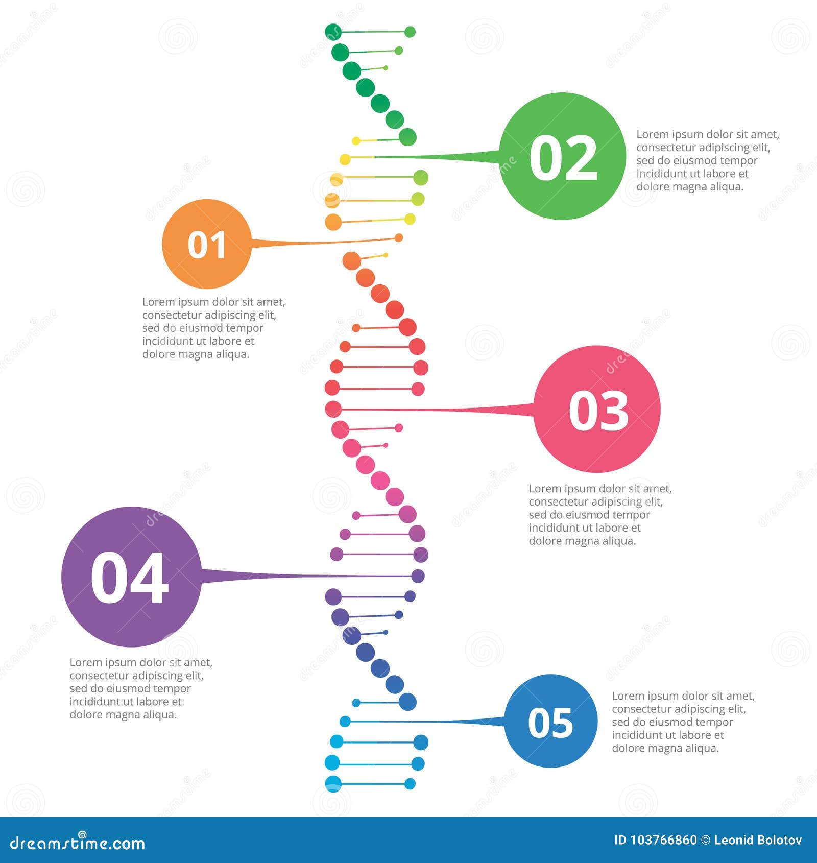 Abstract infographic DNA stock vector. Illustration of used - 103766860