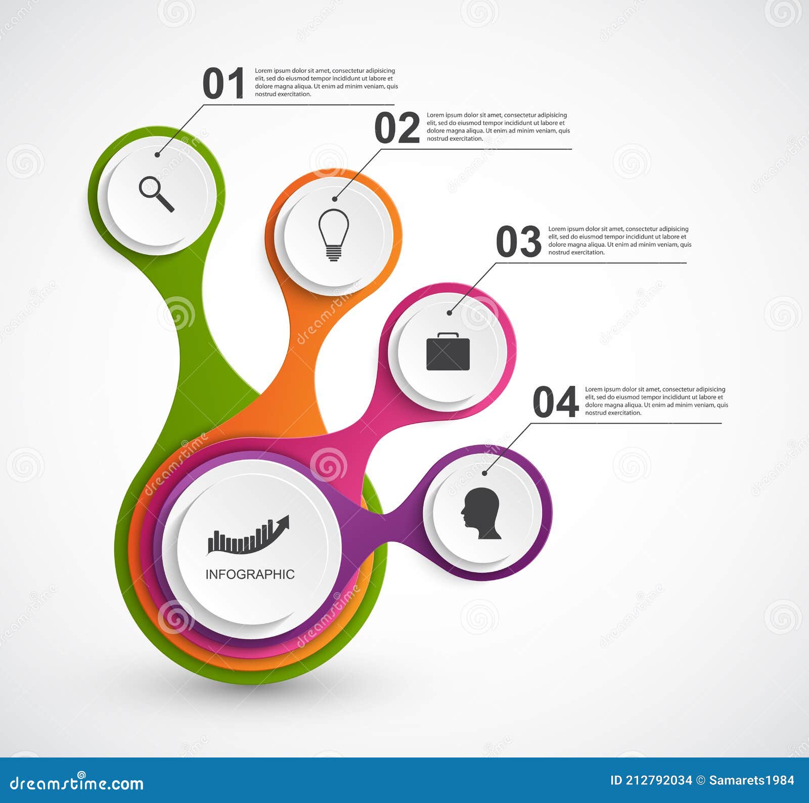 Abstract Infographic in the Form of Metabolic. Design Elements Stock ...
