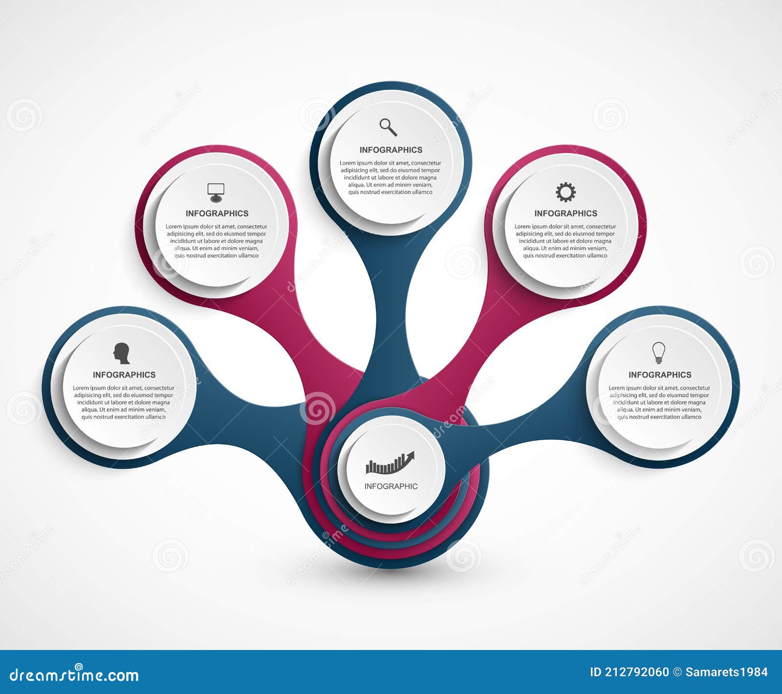 Abstract Infographic in the Form of Metabolic. Design Elements Stock ...