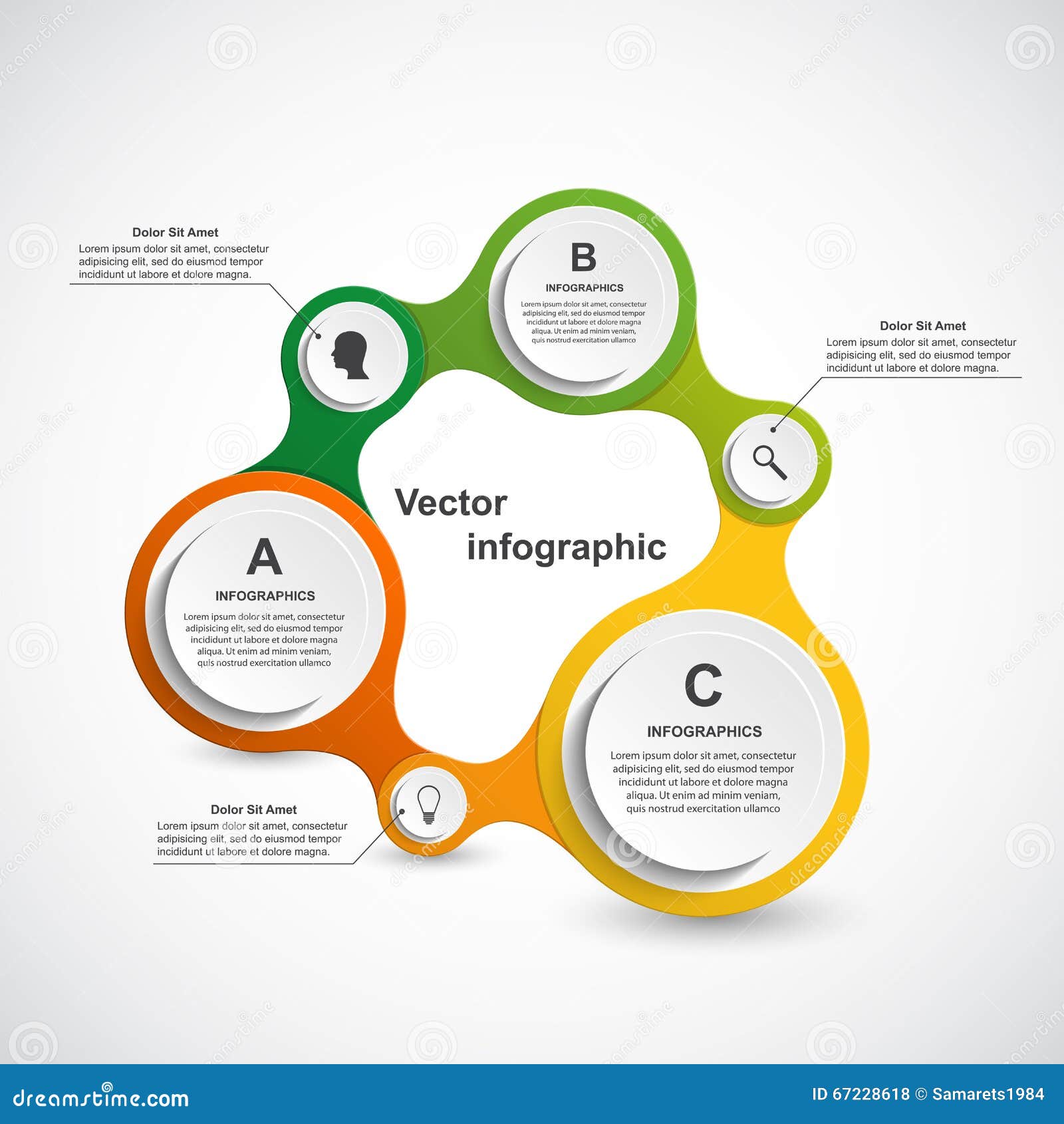 Abstract Infographic in the Form of Metabolic. Design Elements Stock ...