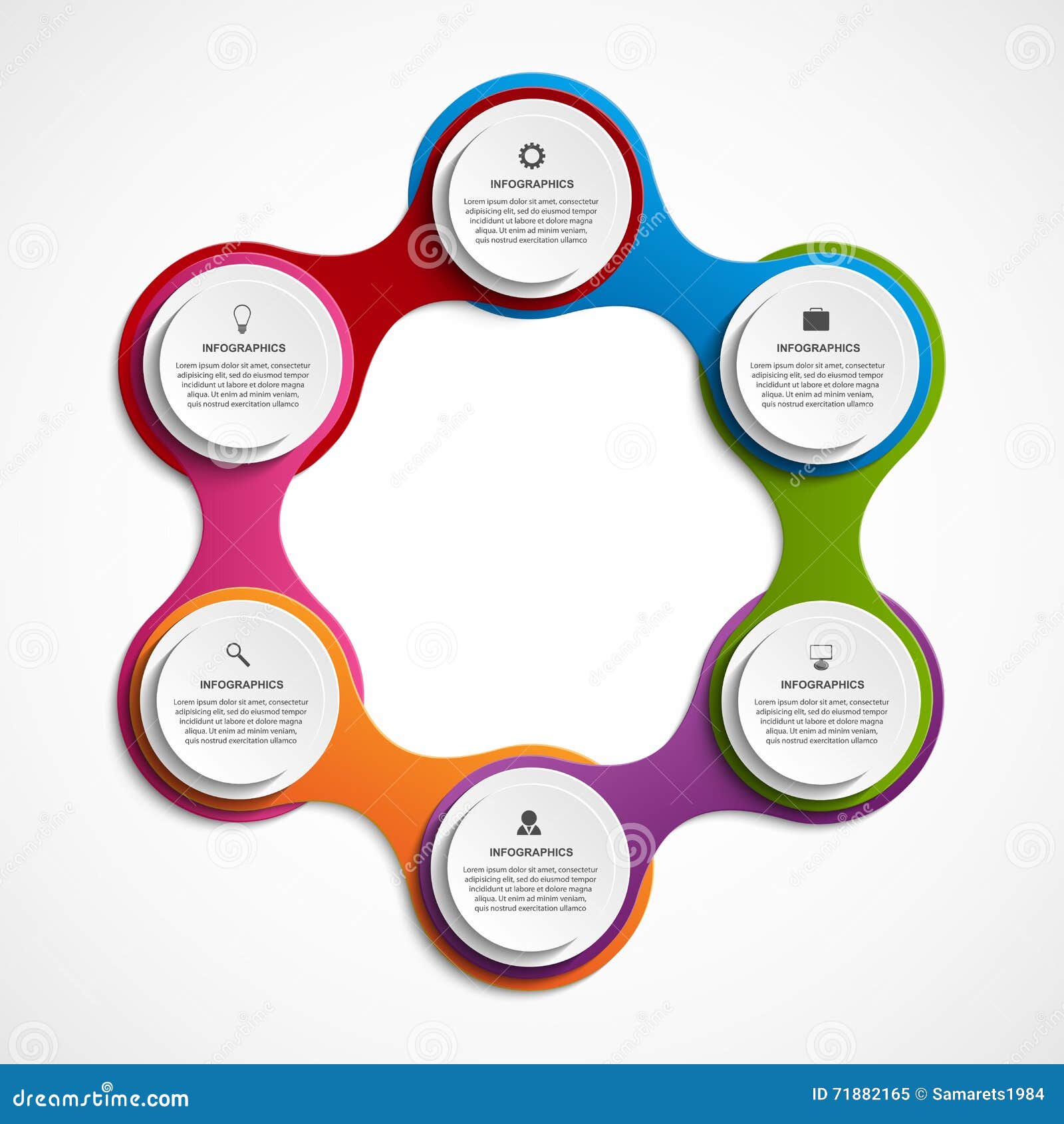 Abstract Infographic in the Form of Metabolic. Design Elements Stock ...