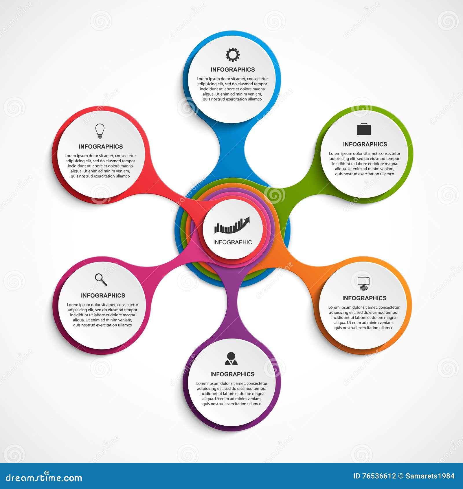 Abstract Infographic in the Form of Metabolic. Design Elements Stock ...