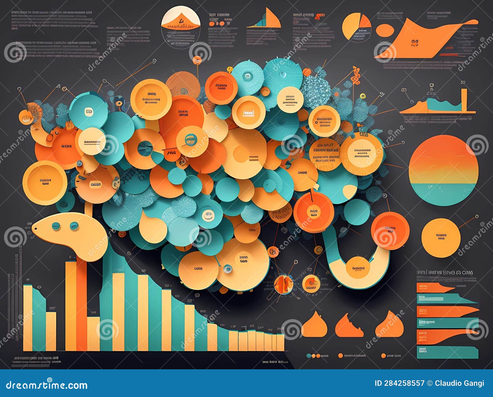 Abstract Infographic Images of Big Data Stock Illustration ...
