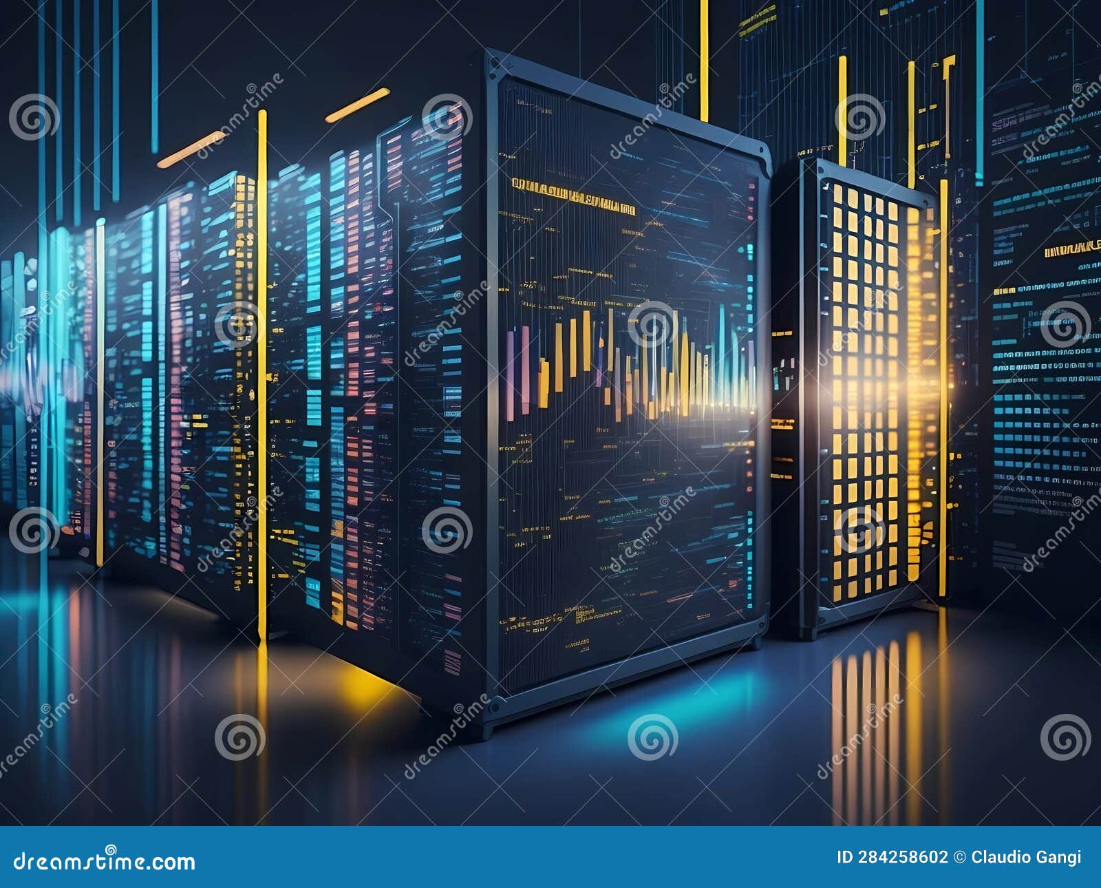 Abstract Infographic Images of Big Data Stock Illustration ...