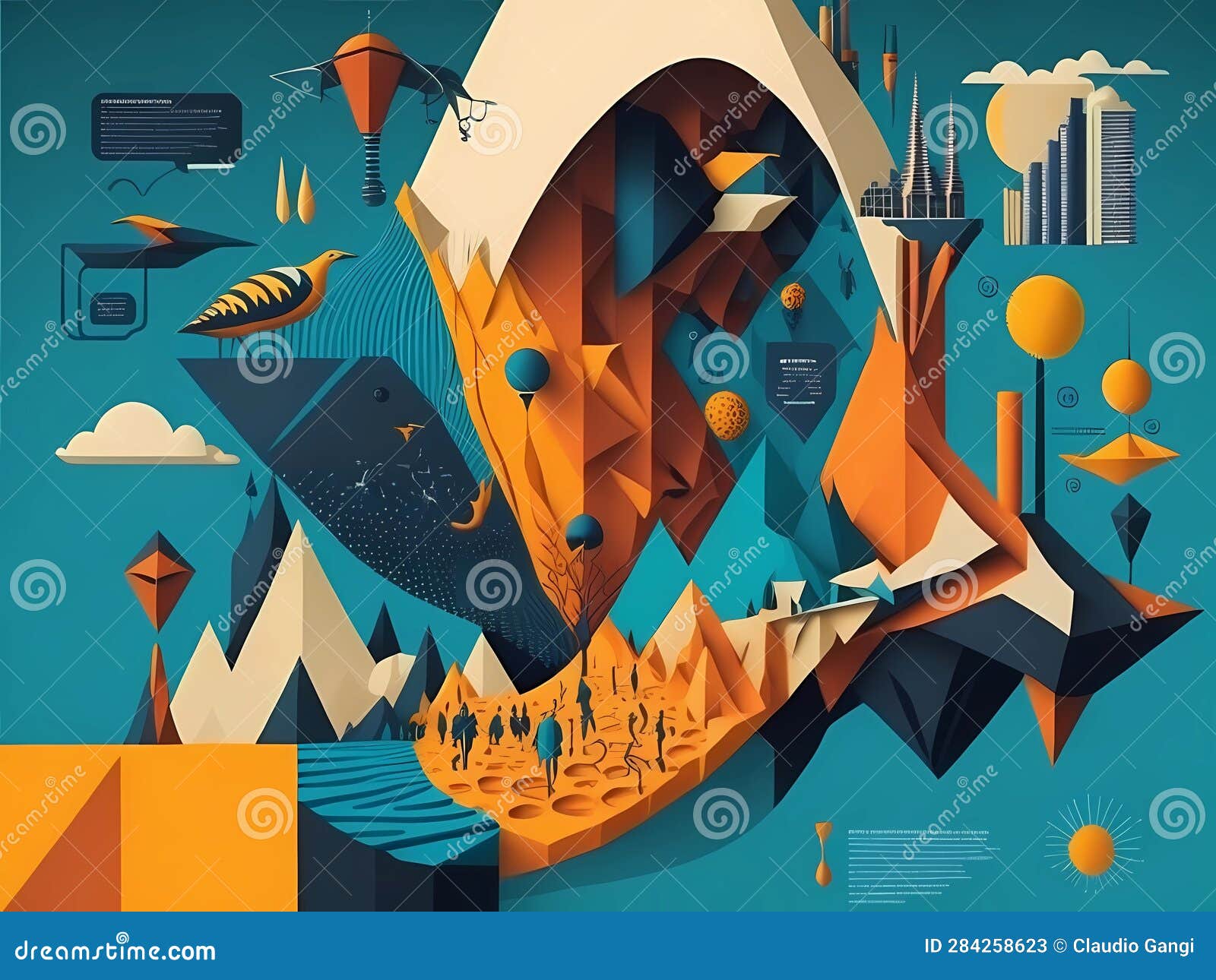 Abstract Infographic Images of Big Data Stock Illustration ...