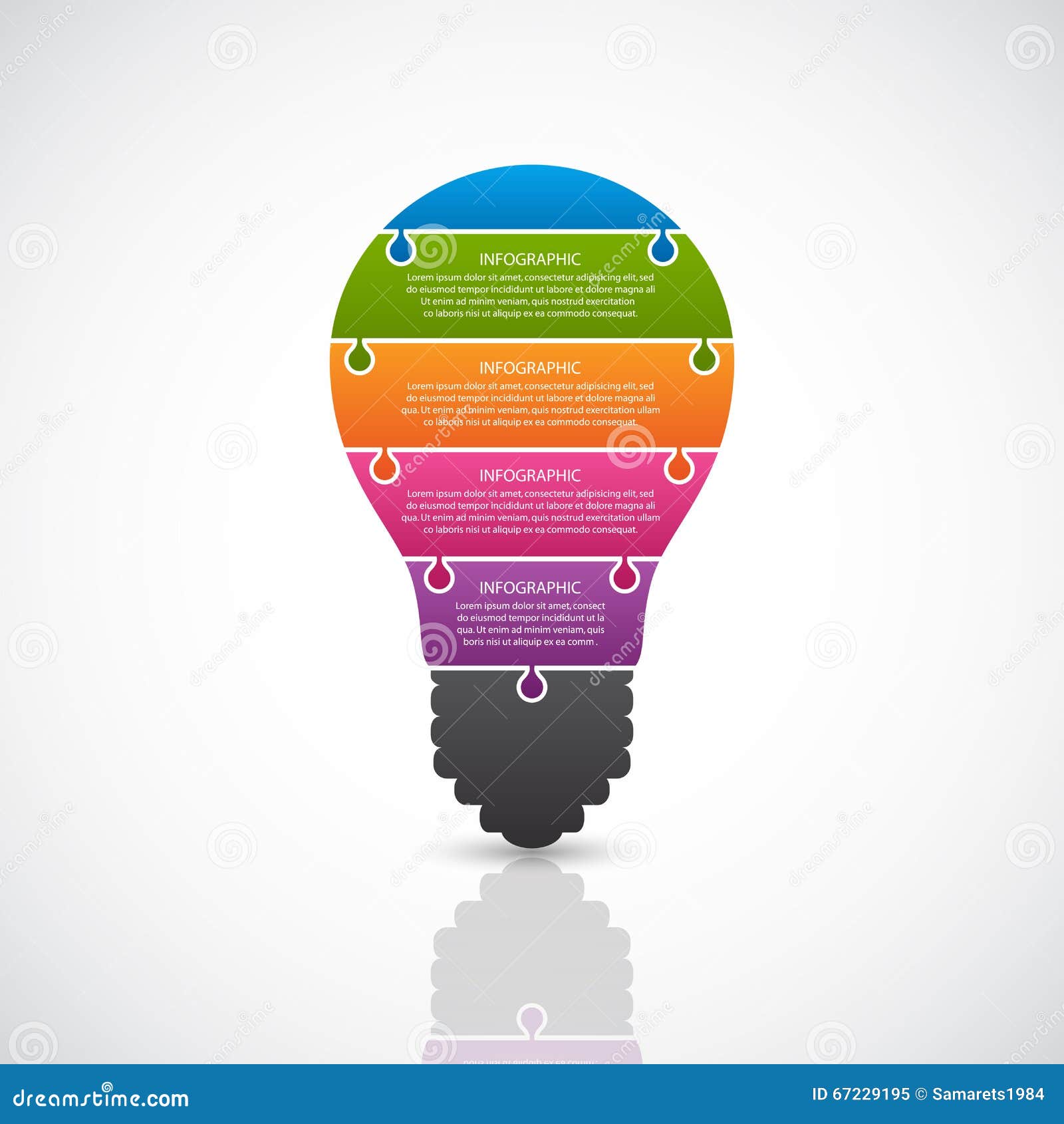 Abstract Infographic Light Bulb Banner. Stock Vector - Illustration of ...