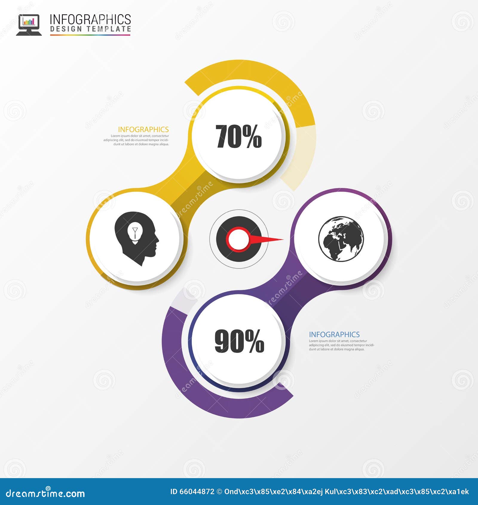 Abstract Infographic with Pointer. Modern Design Template Stock Vector ...