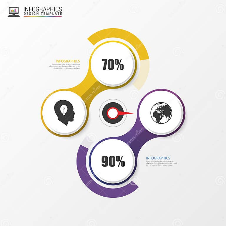 Abstract Infographic with Pointer. Modern Design Template Stock Vector ...
