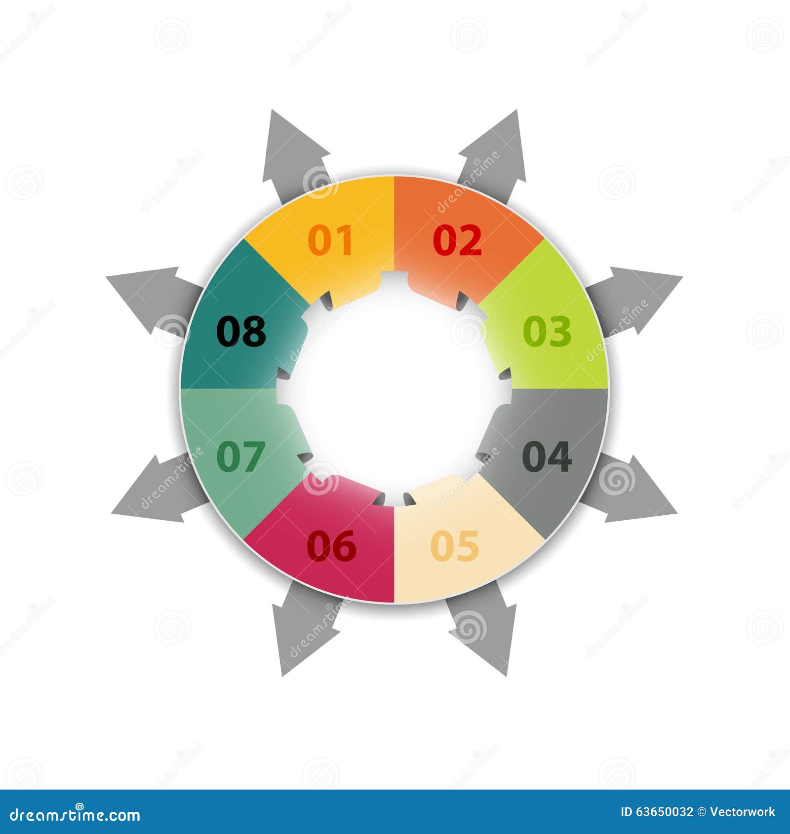 Abstract Infographics Data Pattern of Cyclical Processes. Stock Vector ...