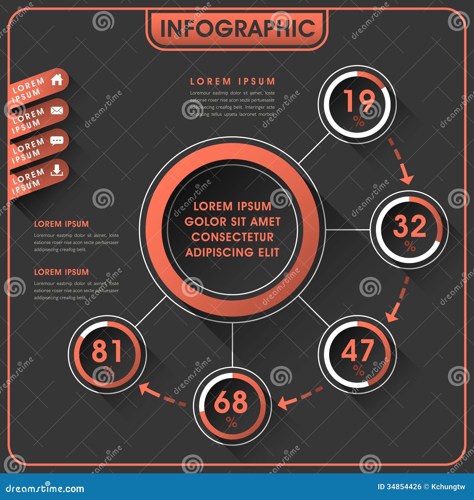 Abstract Infographics Design Stock Vector - Illustration of data ...