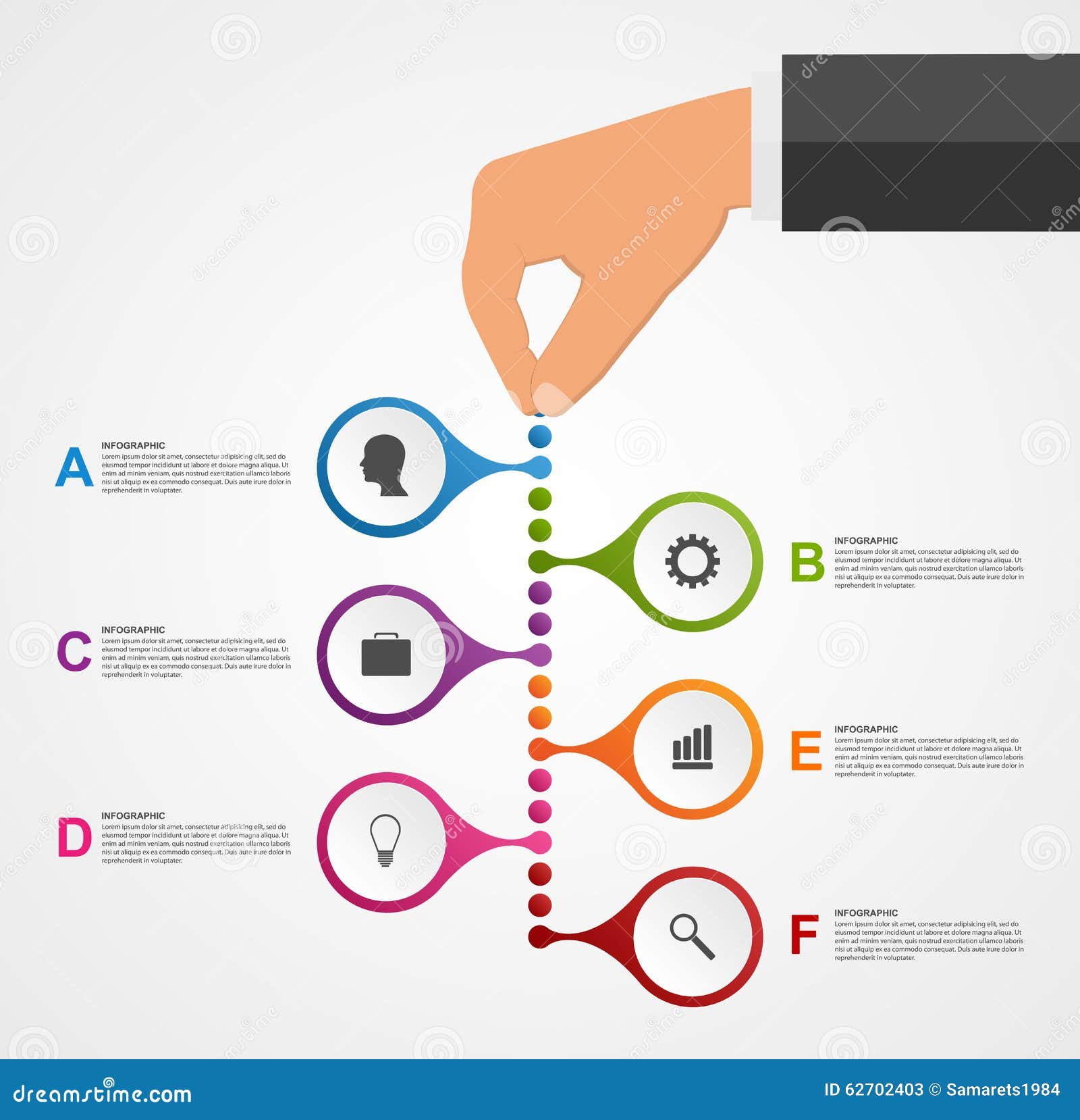 3d Blocks Infographics Step By Step. Element Of Chart, Graph, Diagram ...