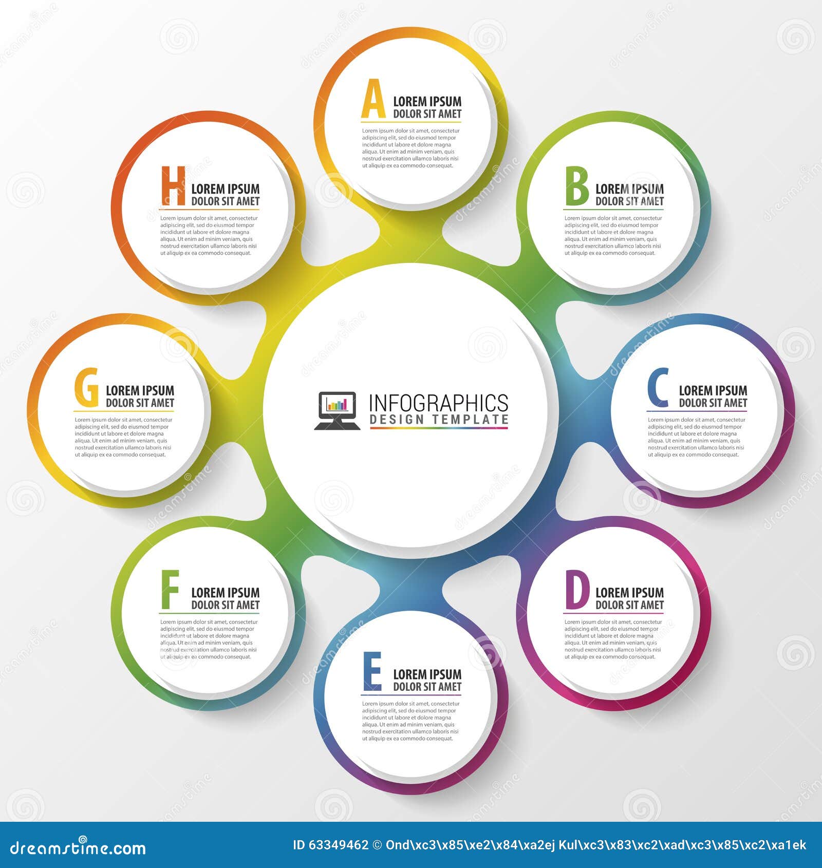 Abstract Infographics. Modern Design Template with Circles Stock Vector ...