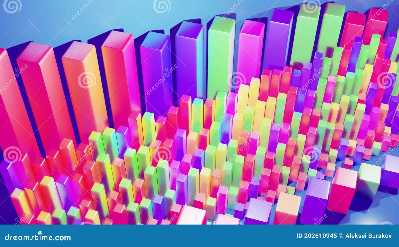Abstract Infographics from Multi-colored Columns in Rows, Beautiful ...