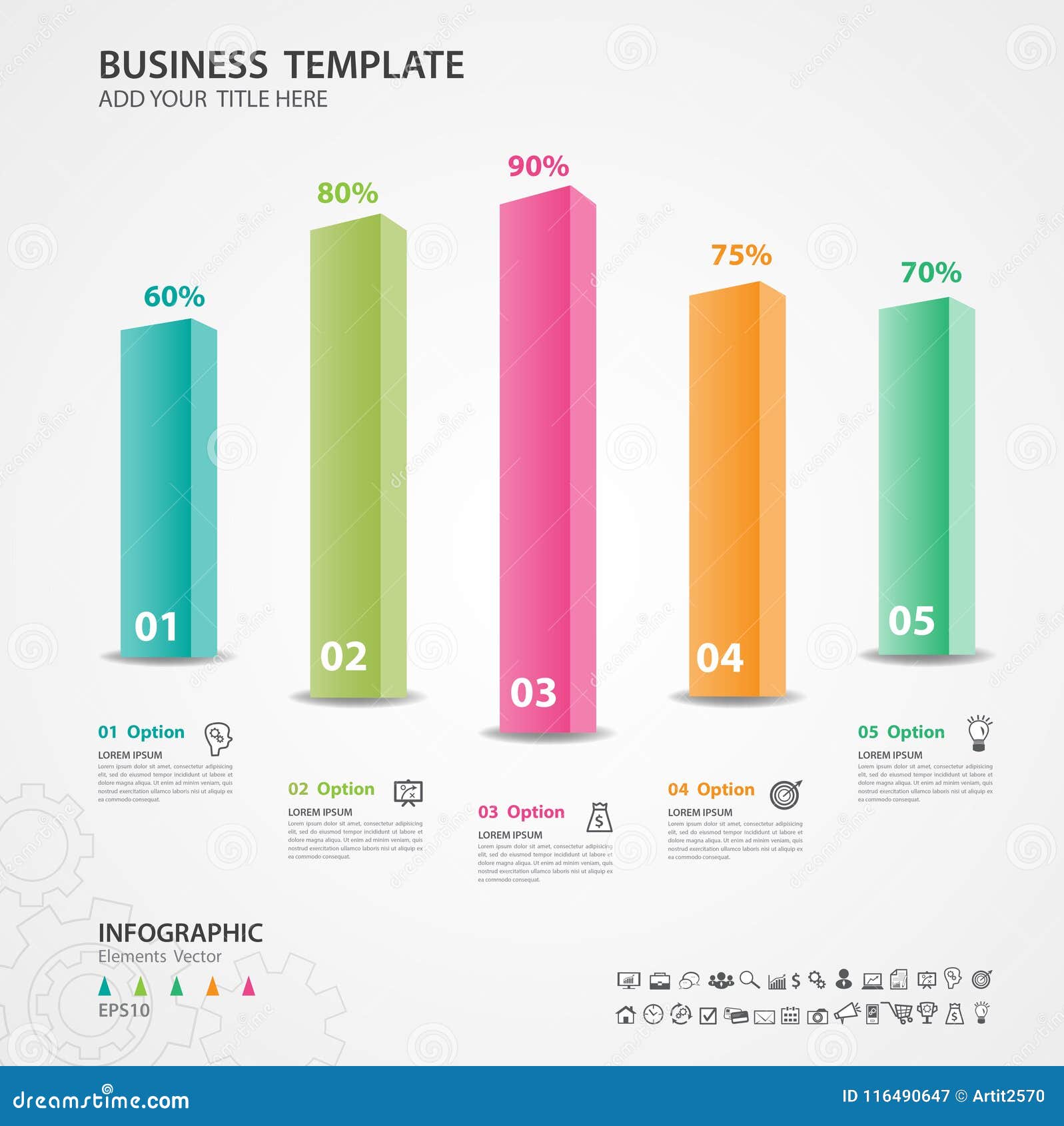 Abstract Infographics Number Options Template, Diagram, Timeline, Chart ...