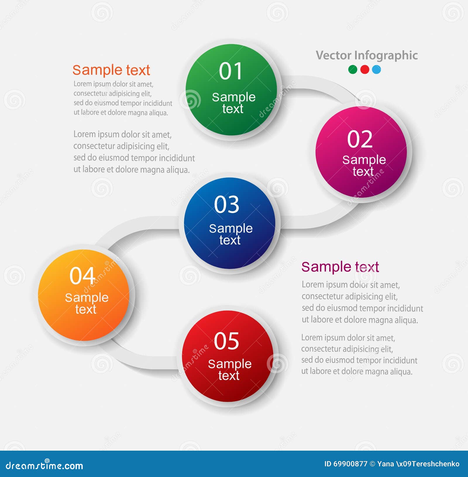 Abstract Infographics Number Options Template. Stock Vector ...