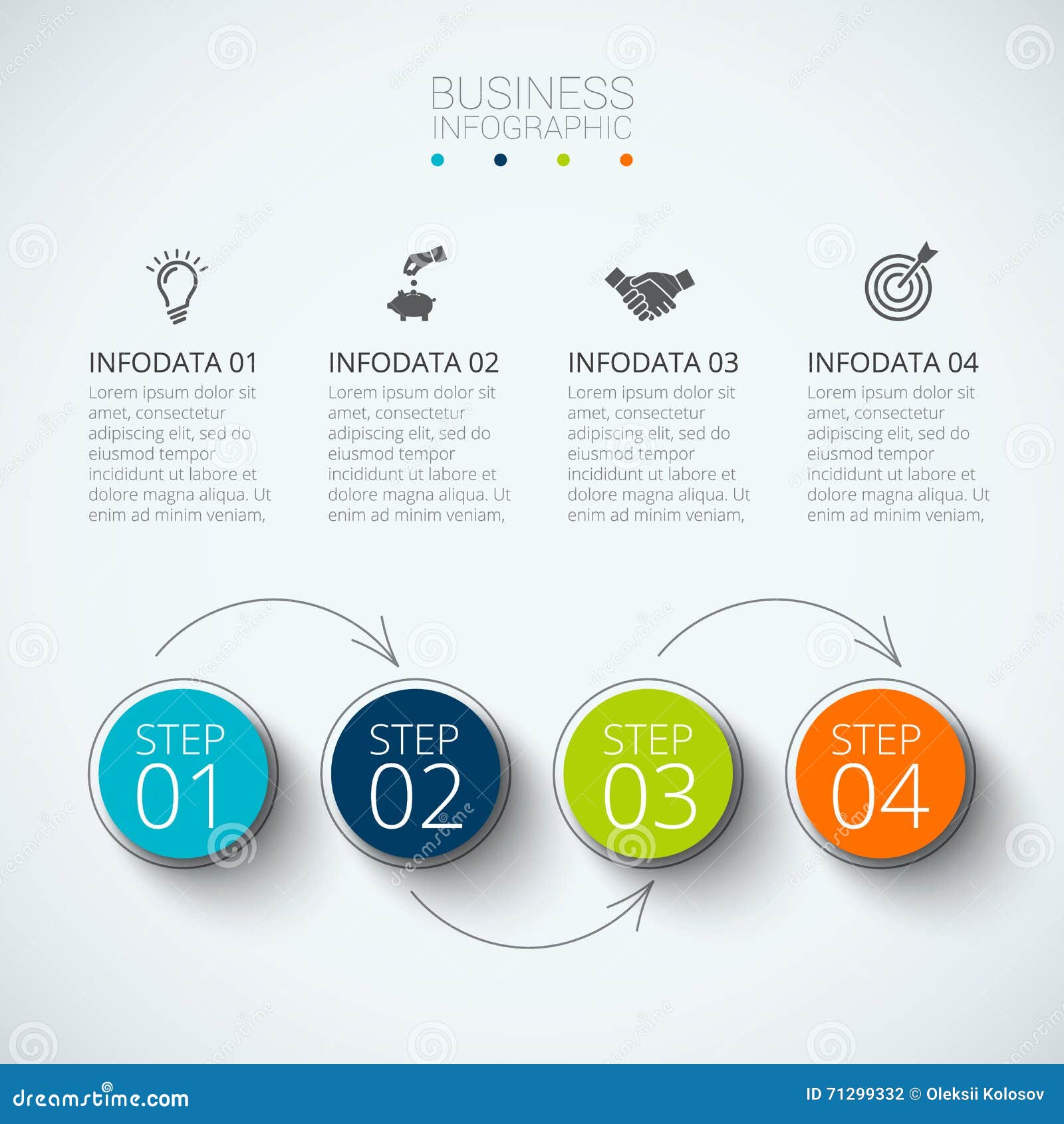 Abstract Infographics Number Options Template. Stock Illustration ...
