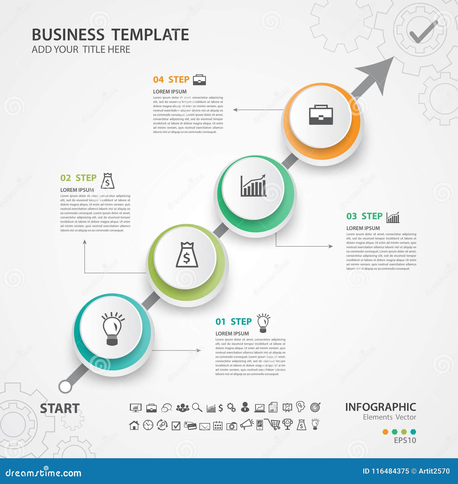 Abstract Infographics Number Options Template, Vector Illustration, Web ...