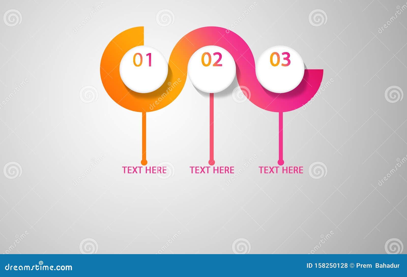Abstract Infographics Number Options Template. Stock Illustration ...