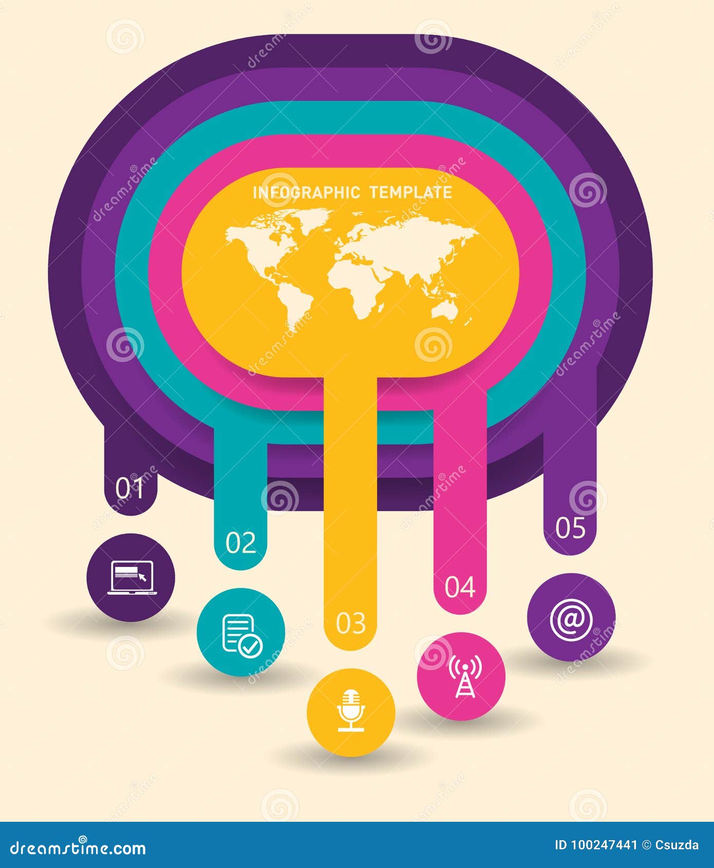Abstract Infographics Template Stock Vector - Illustration of marketing ...