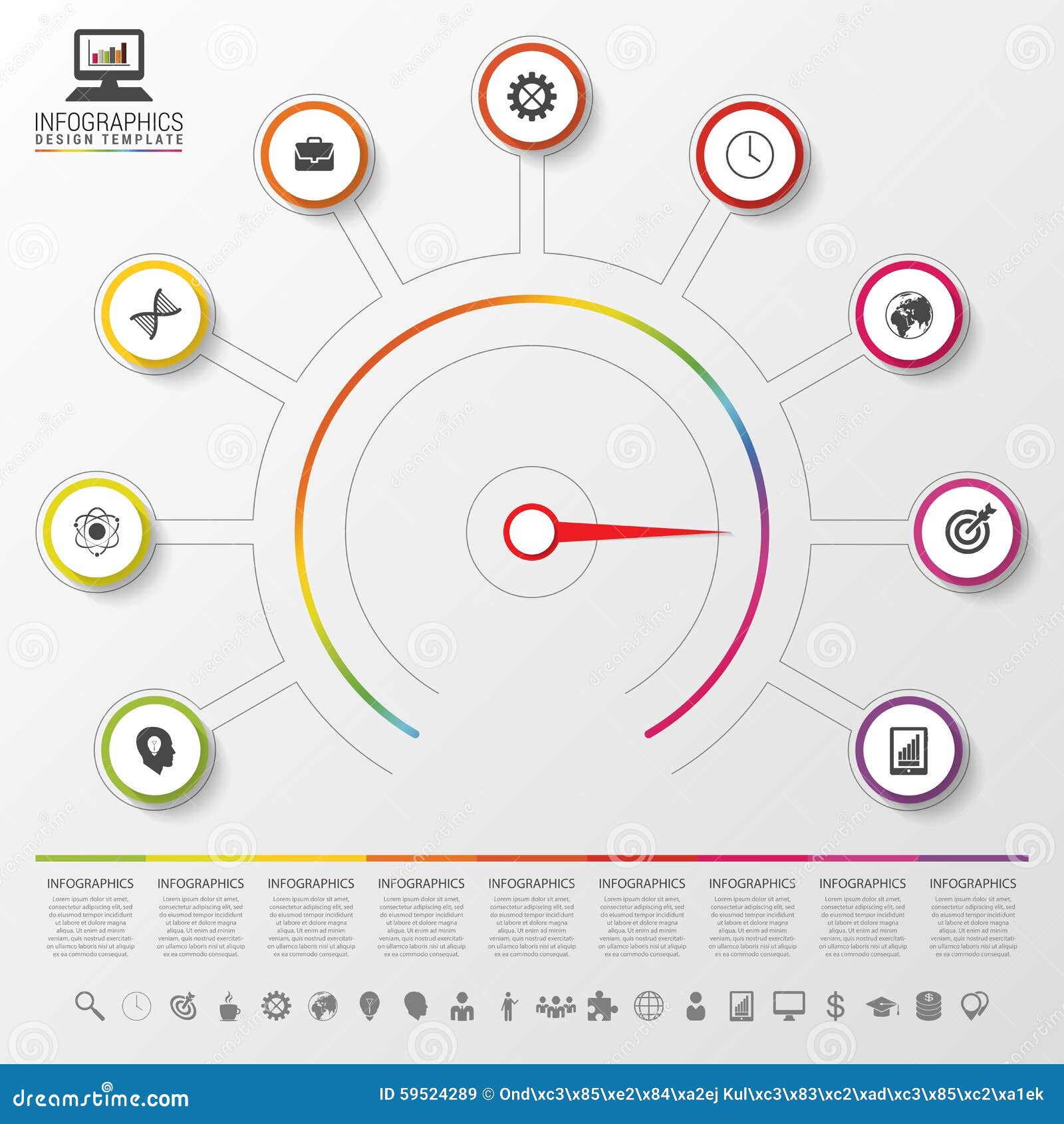 Abstract Infographics Template. Pointer. Modern Design Stock Vector ...