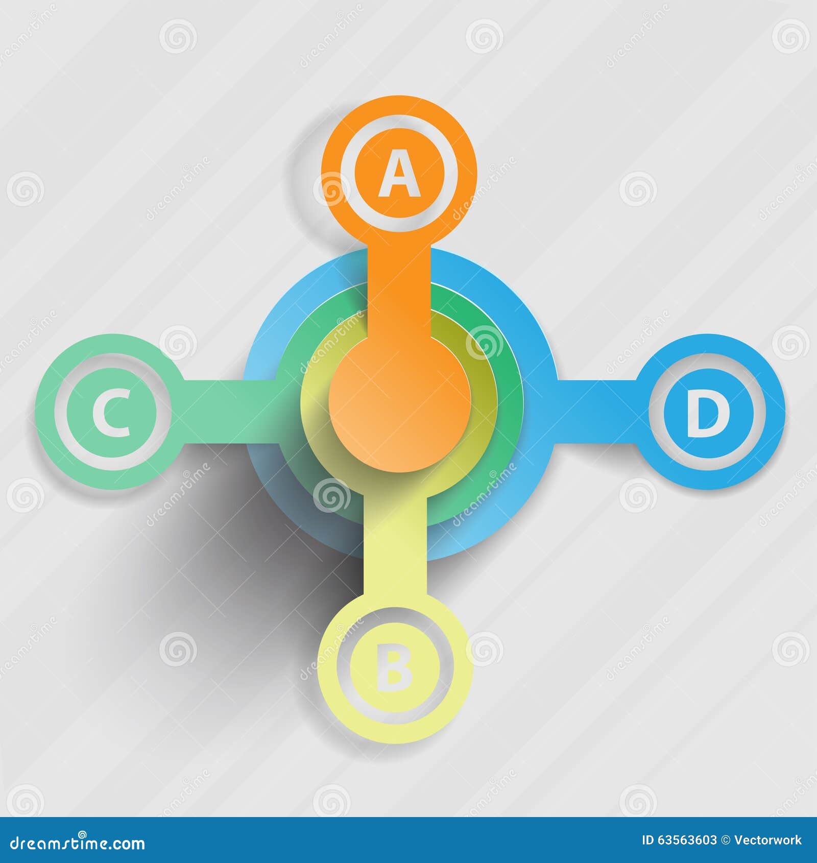 Abstract Infographics. Vector Data Pattern of Cyclical Processes ...