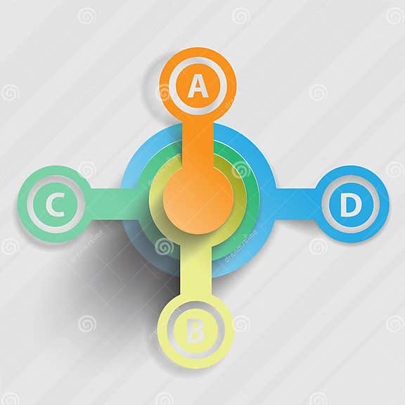 Abstract Infographics. Vector Data Pattern of Cyclical Processes ...