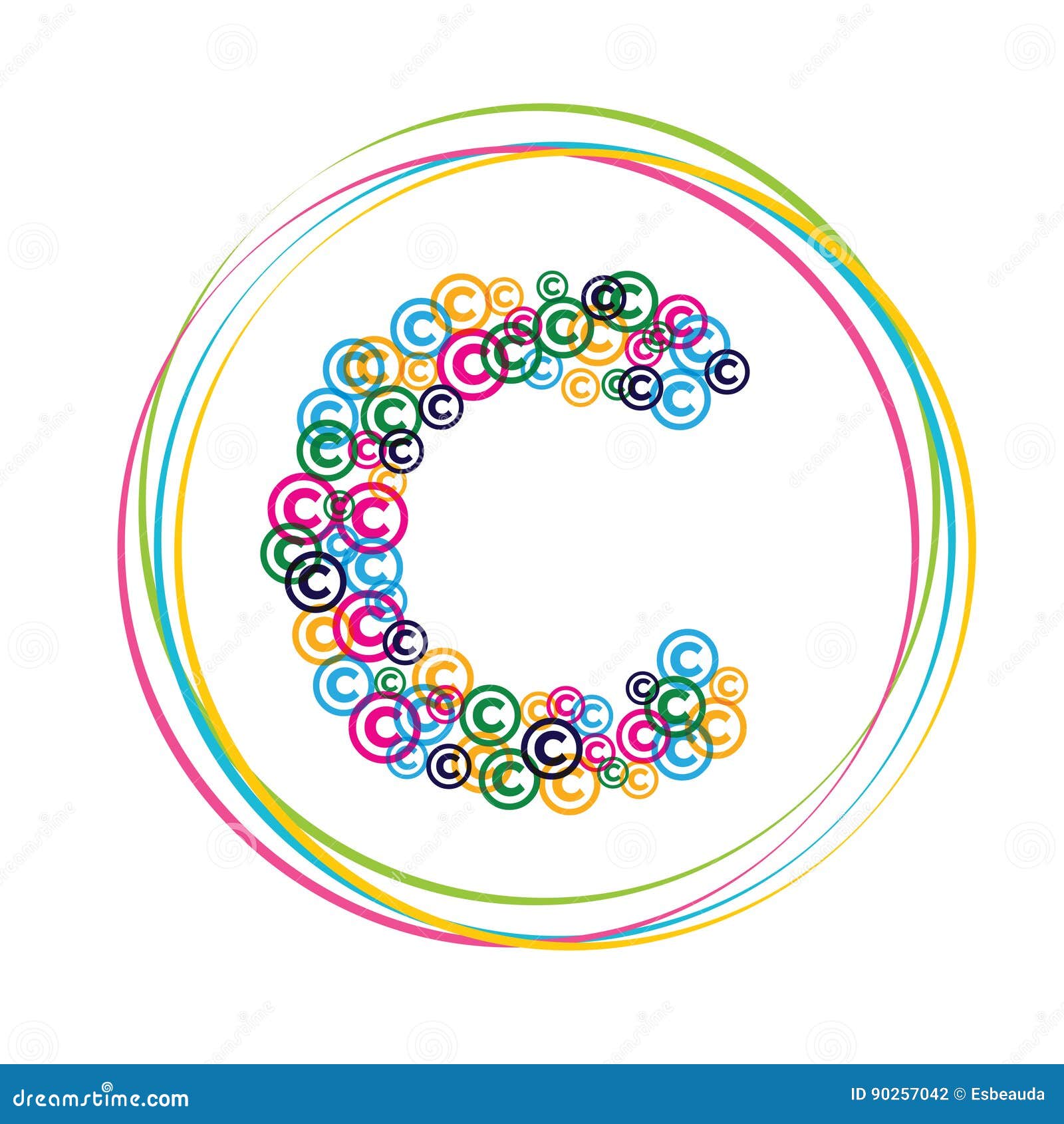 Abstract Infringement Symbol of Copyright Stock Vector - Illustration ...