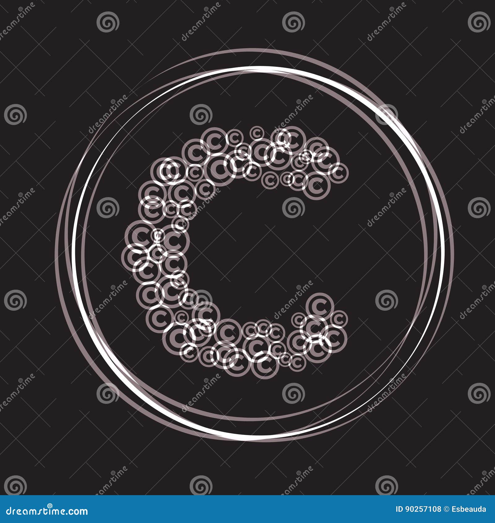 Abstract Infringement Symbol of Copyright Stock Vector - Illustration ...