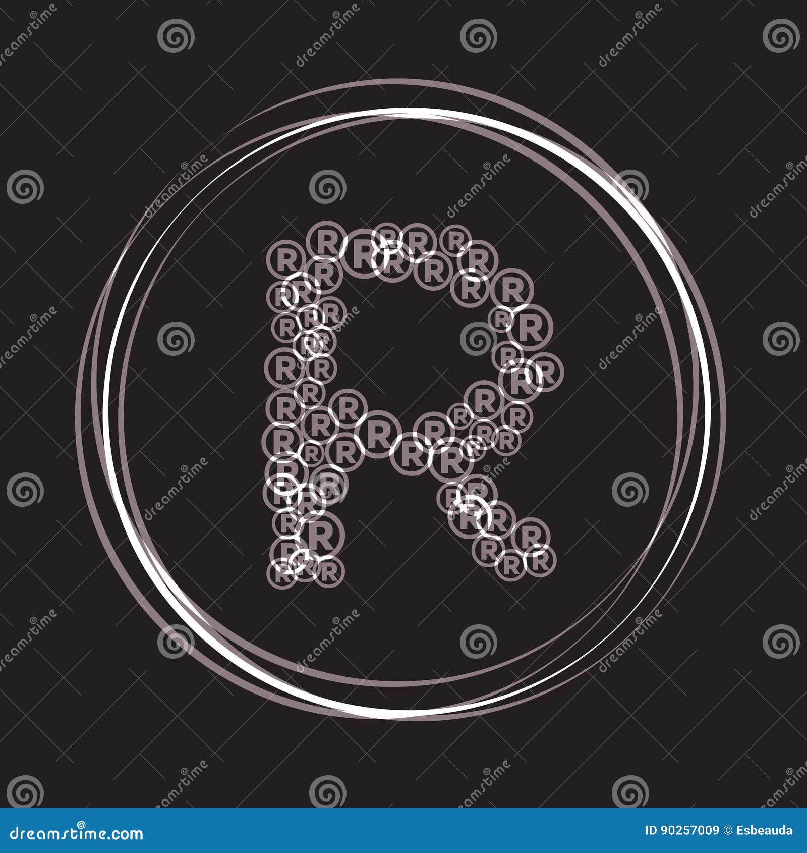 Abstract Infringement Symbol of Registered Stock Vector - Illustration ...