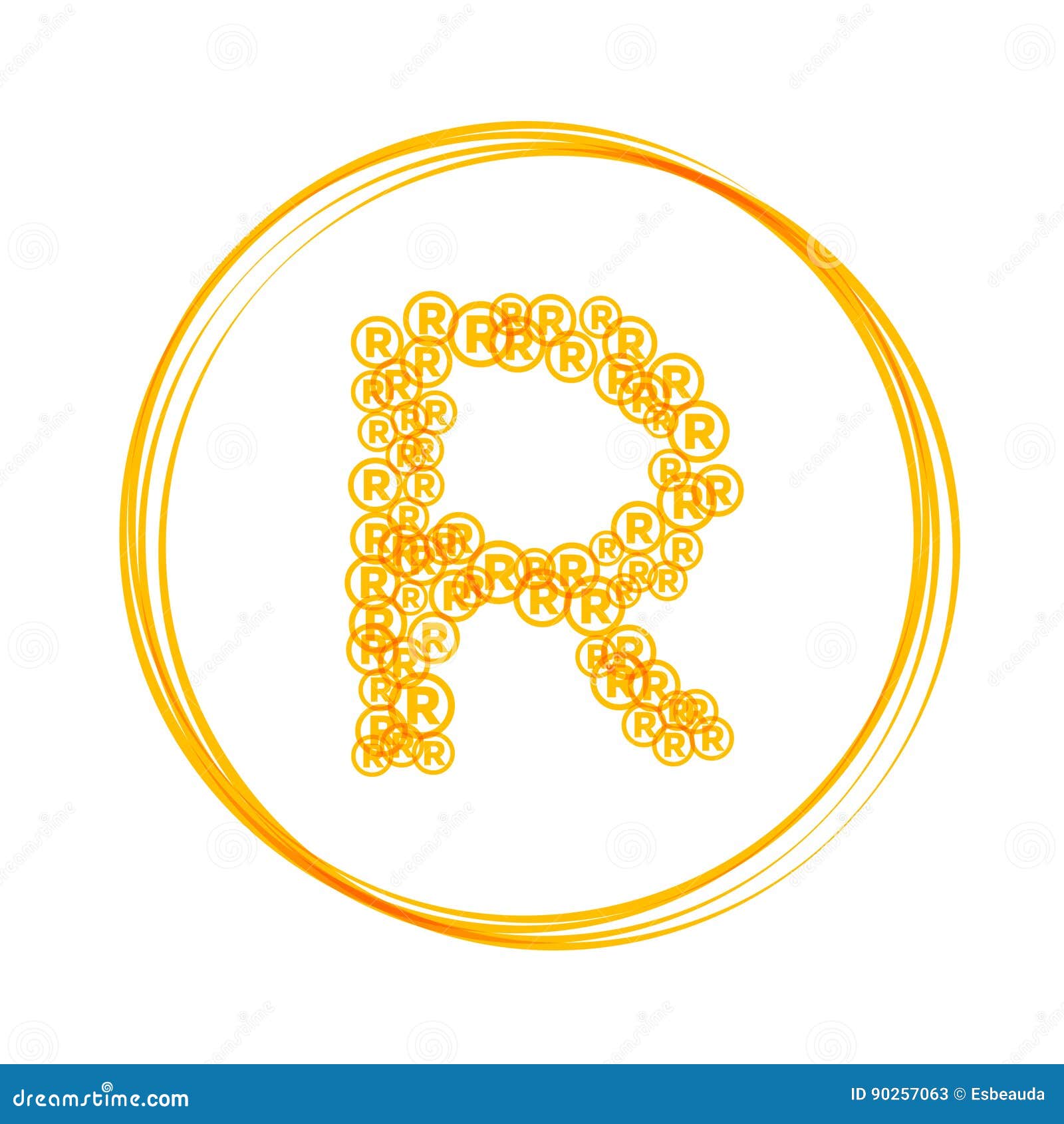 Abstract Infringement Symbol of Registered Stock Vector - Illustration ...