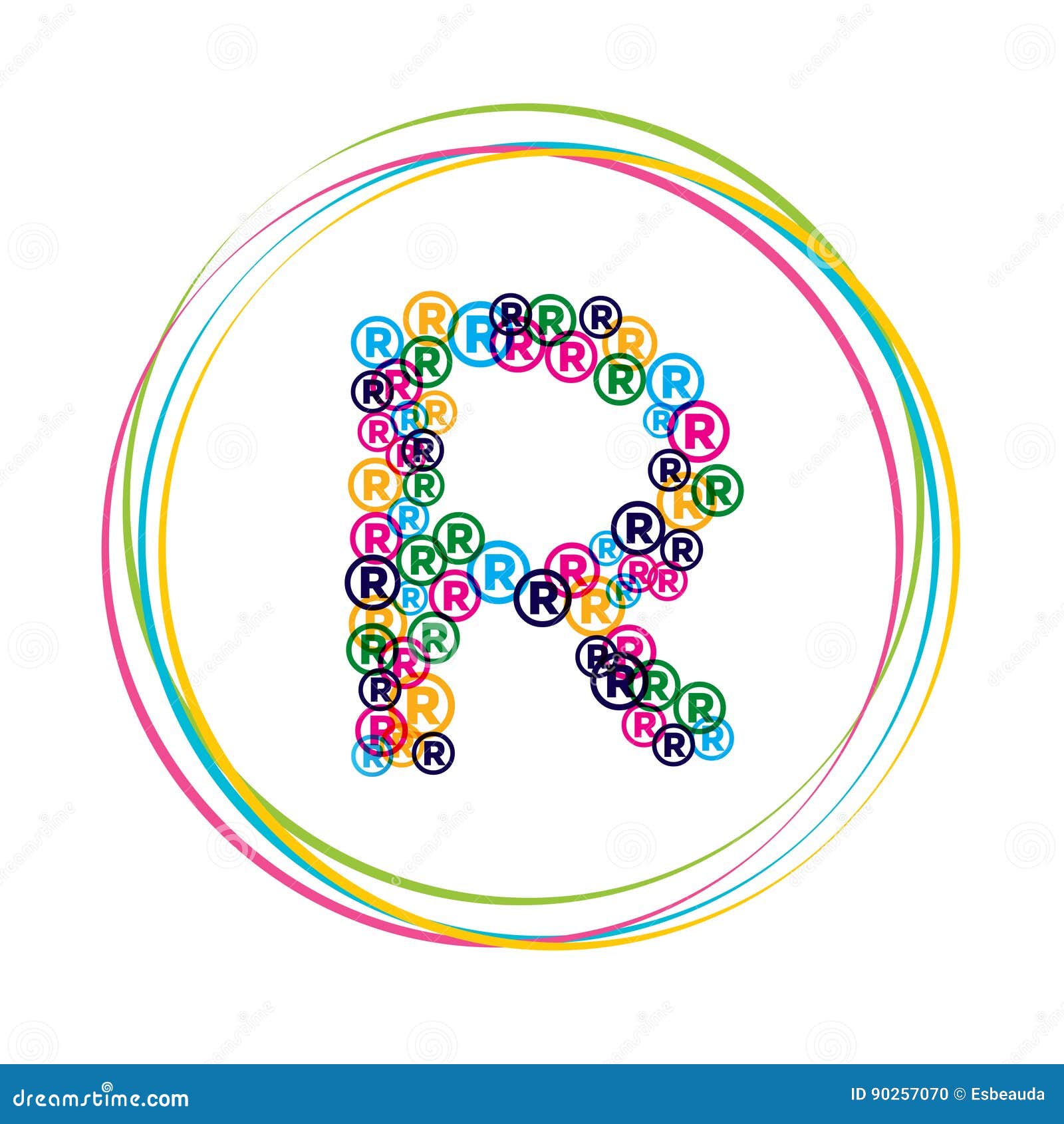 Abstract Infringement Symbol of Registered Stock Vector - Illustration ...