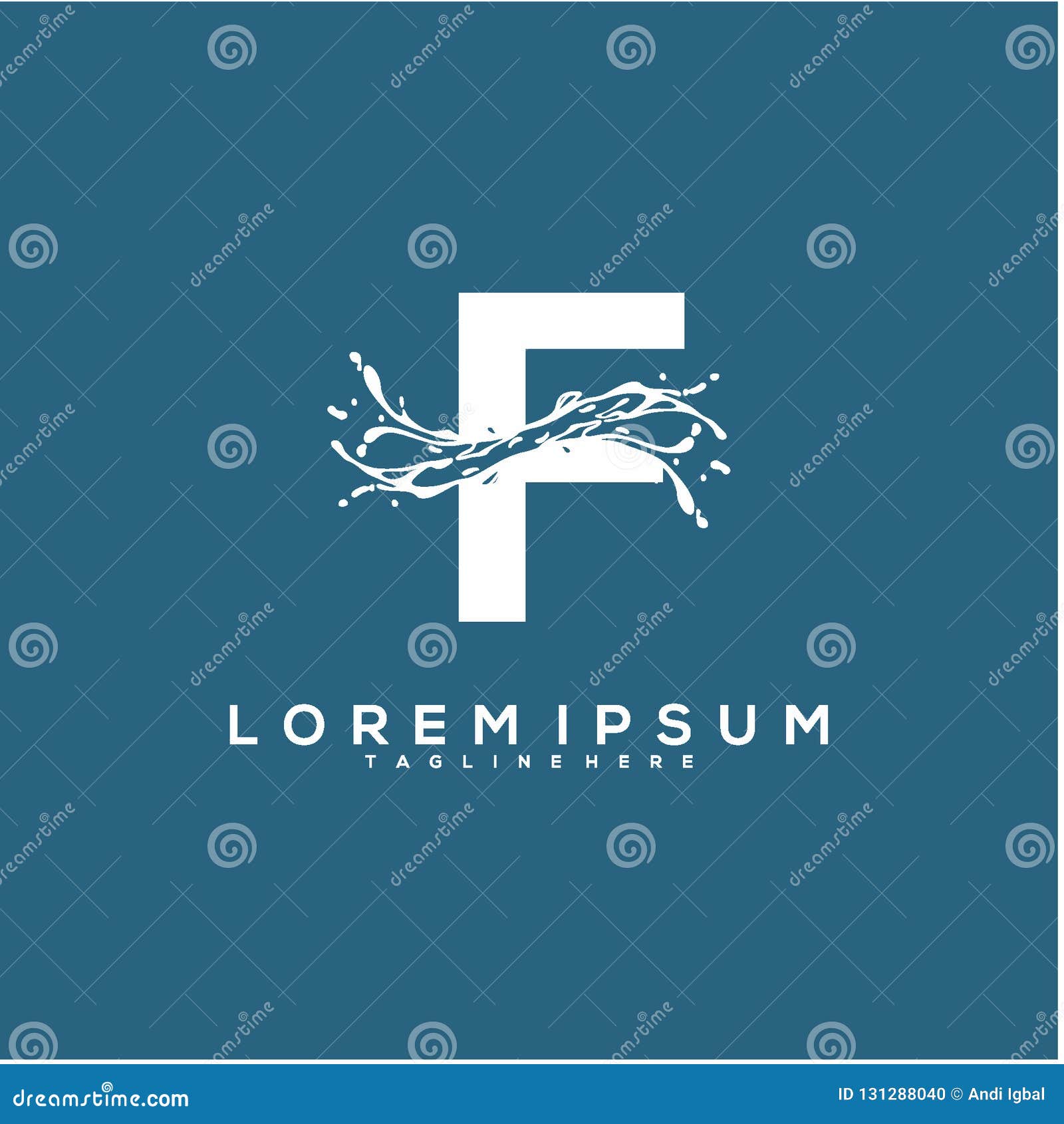 Abstract Initial F Logo Design Concept, Water Logo Vector Stock Vector ...