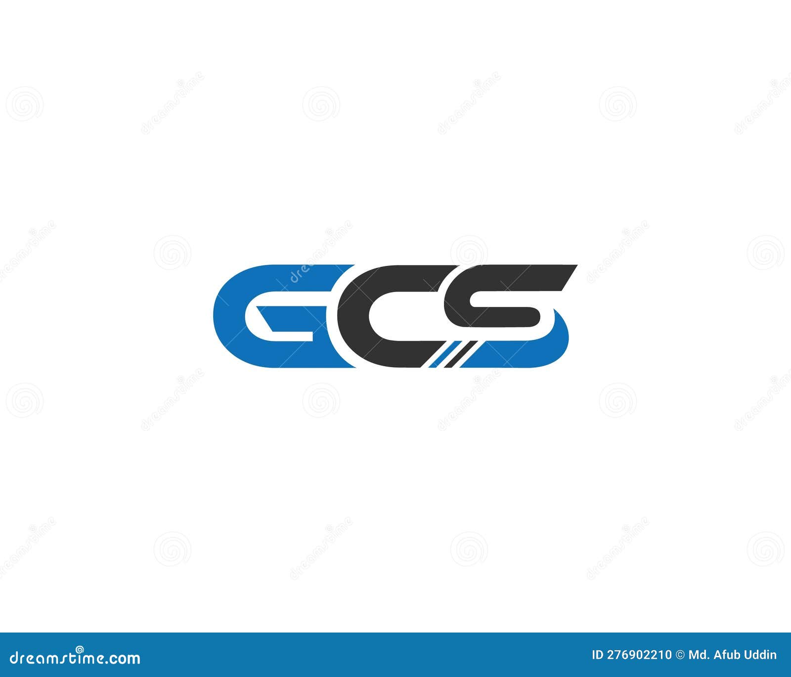 Abstract Initial GCS Letter Logo Icon Design Stock Vector ...