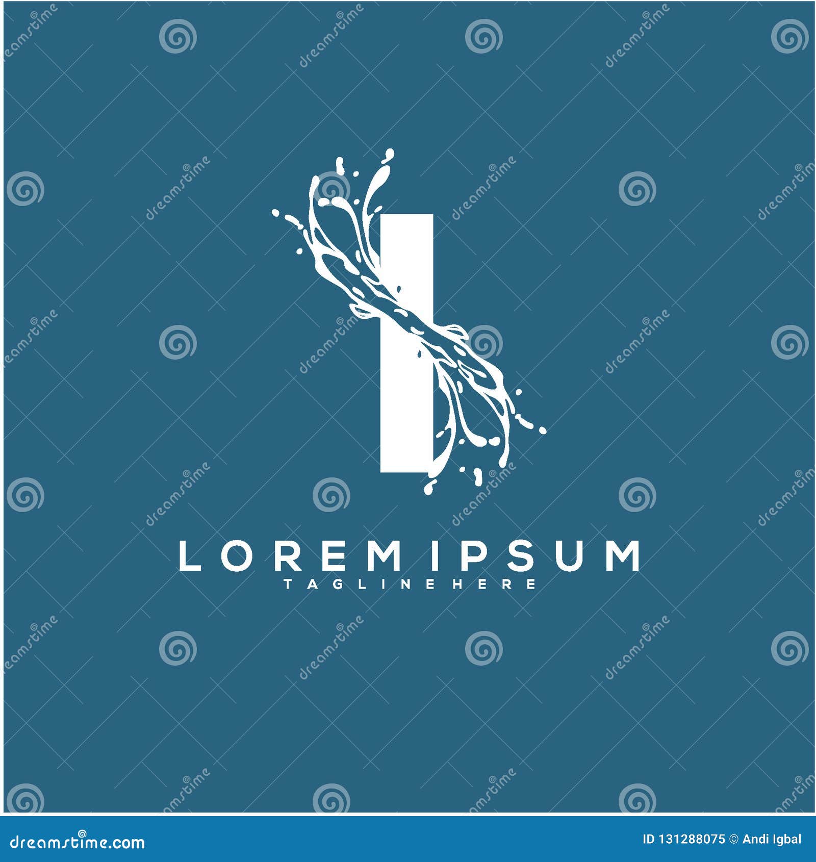 Abstract Initial I Logo Design Concept, Water Logo Vector Design Stock ...