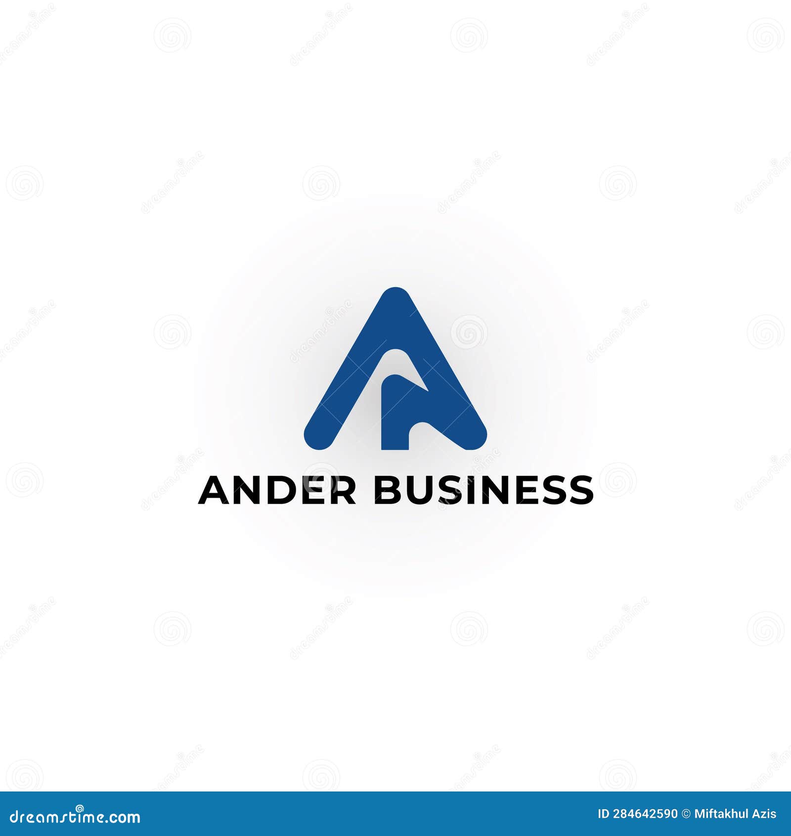 Abstract the Initial Letter AB or BA in Blue Color Isolated on White ...