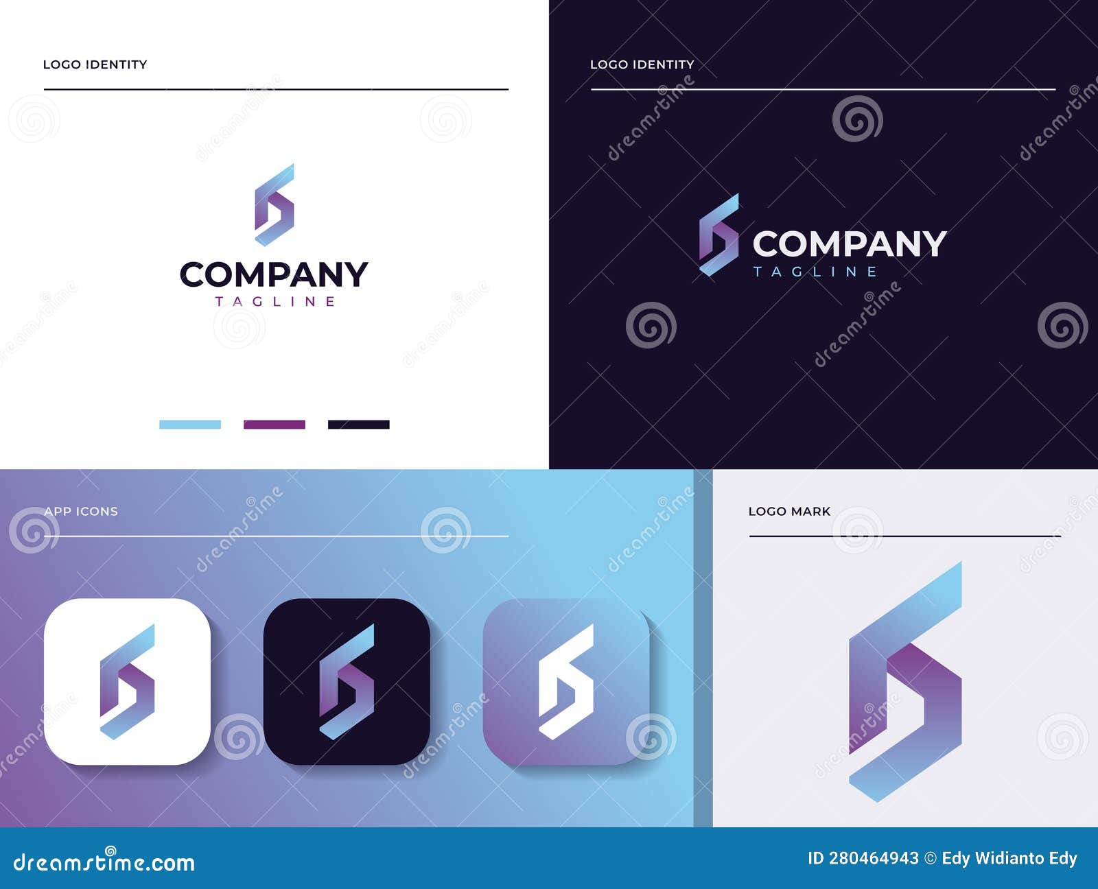 Letter B Professional Logo Set. Stock Vector - Illustration of outline ...