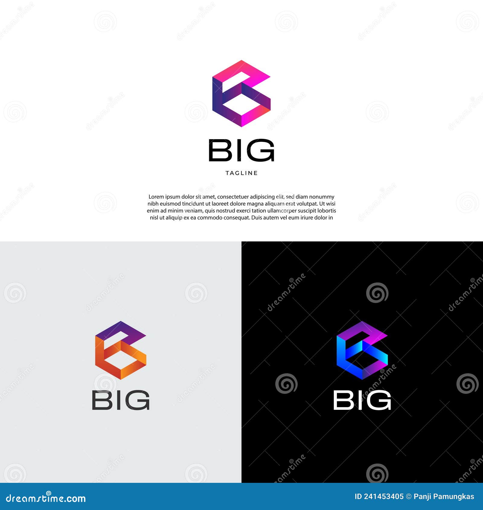 Abstract Initial Letter B Shape Logo Design Template Stock Illustration ...