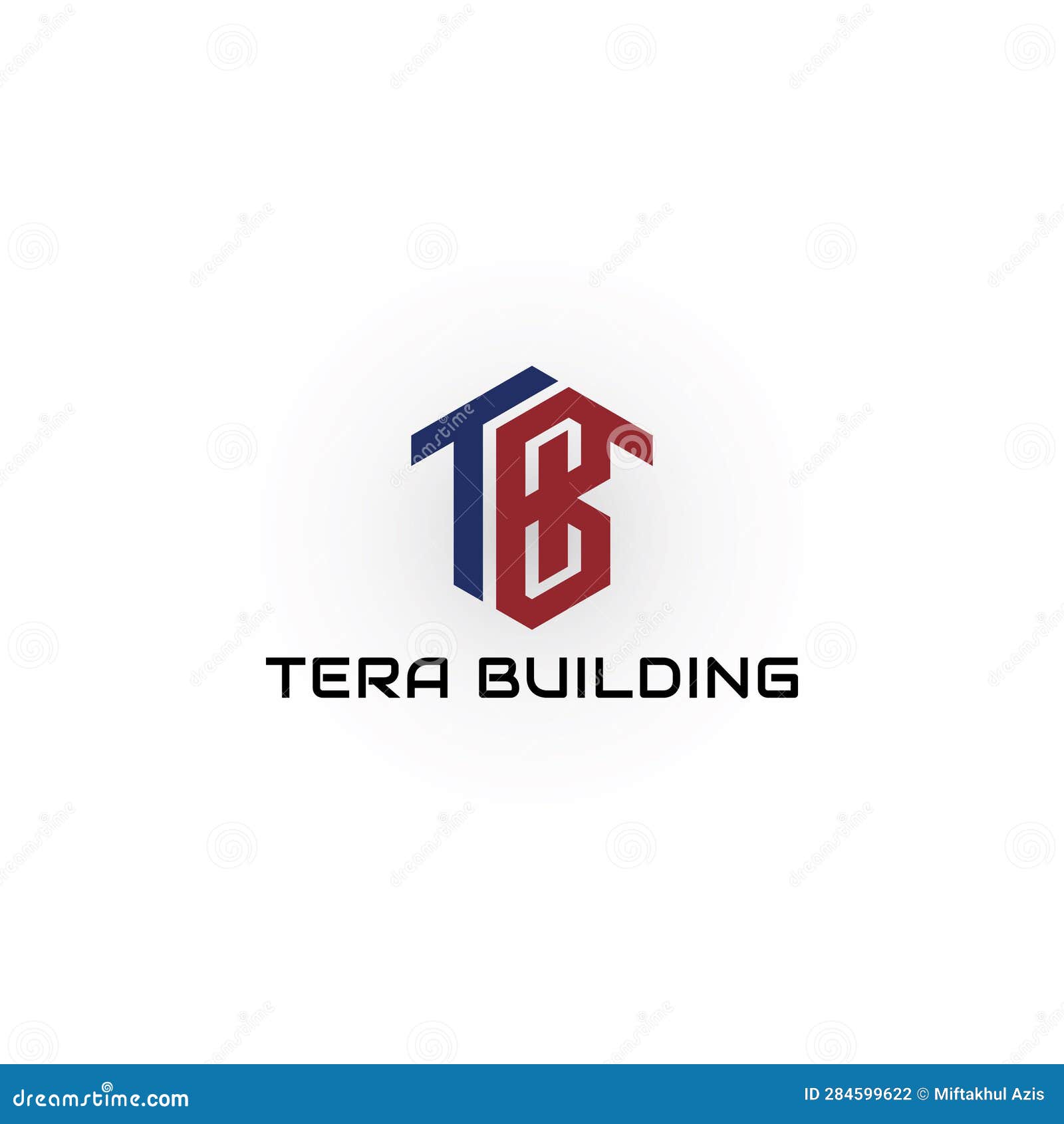 Abstract the Initial Letter TB or BT in Red and Blue Color Isolated on ...