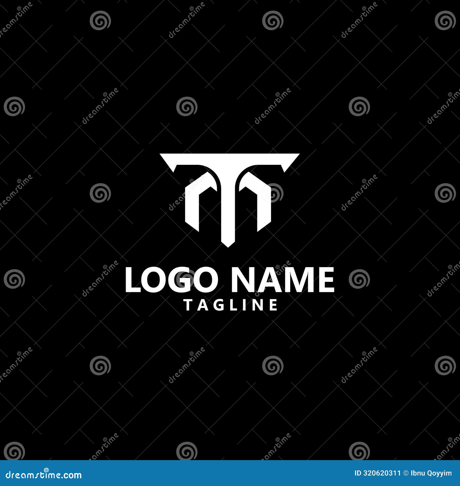 Abstract Initial Letter TM Vector Logo Design Stock Vector ...